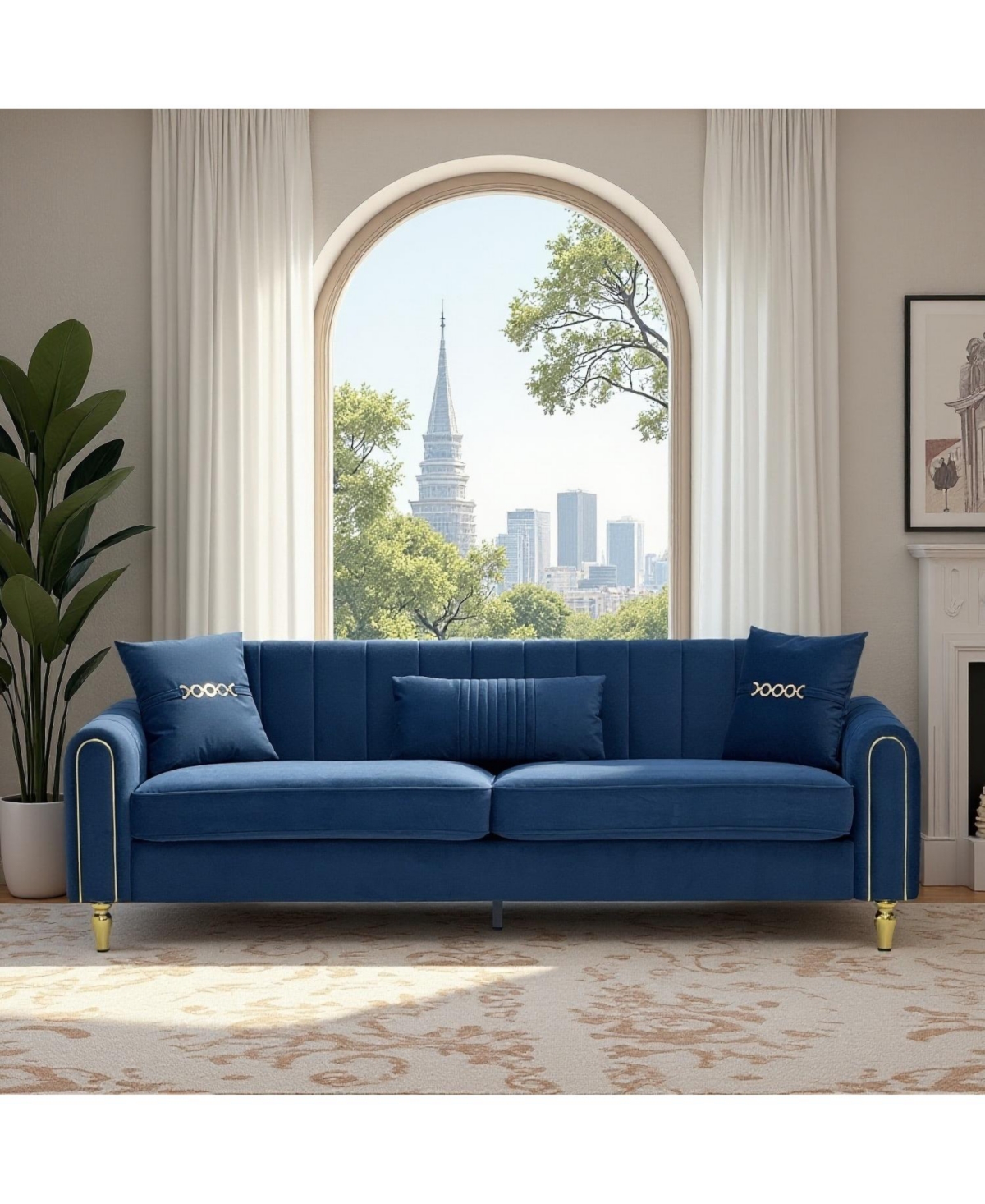 Click here for Streamdale Furniture Modern Plush 3-Seater Sofa wi... prices