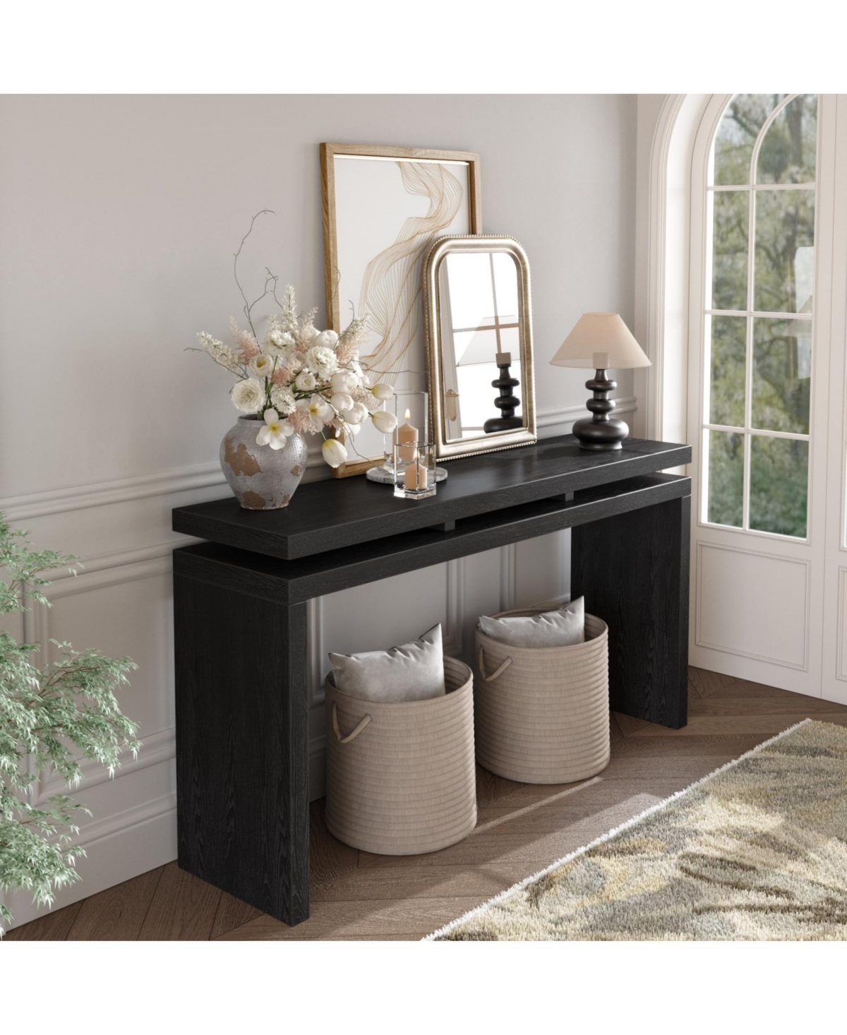 Click here for Streamdale Furniture 60" Black Farmhouse Cons... prices