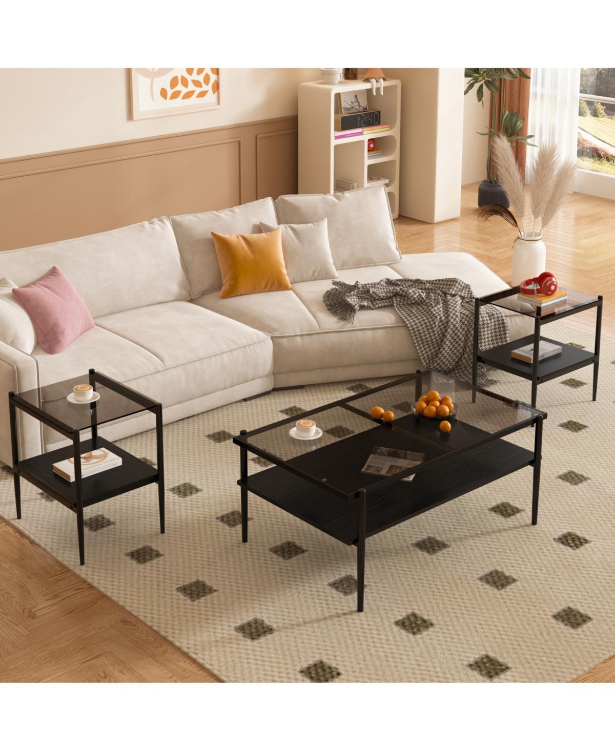 Click here for Streamdale Furniture Gray Glass Coffee & End Table... prices
