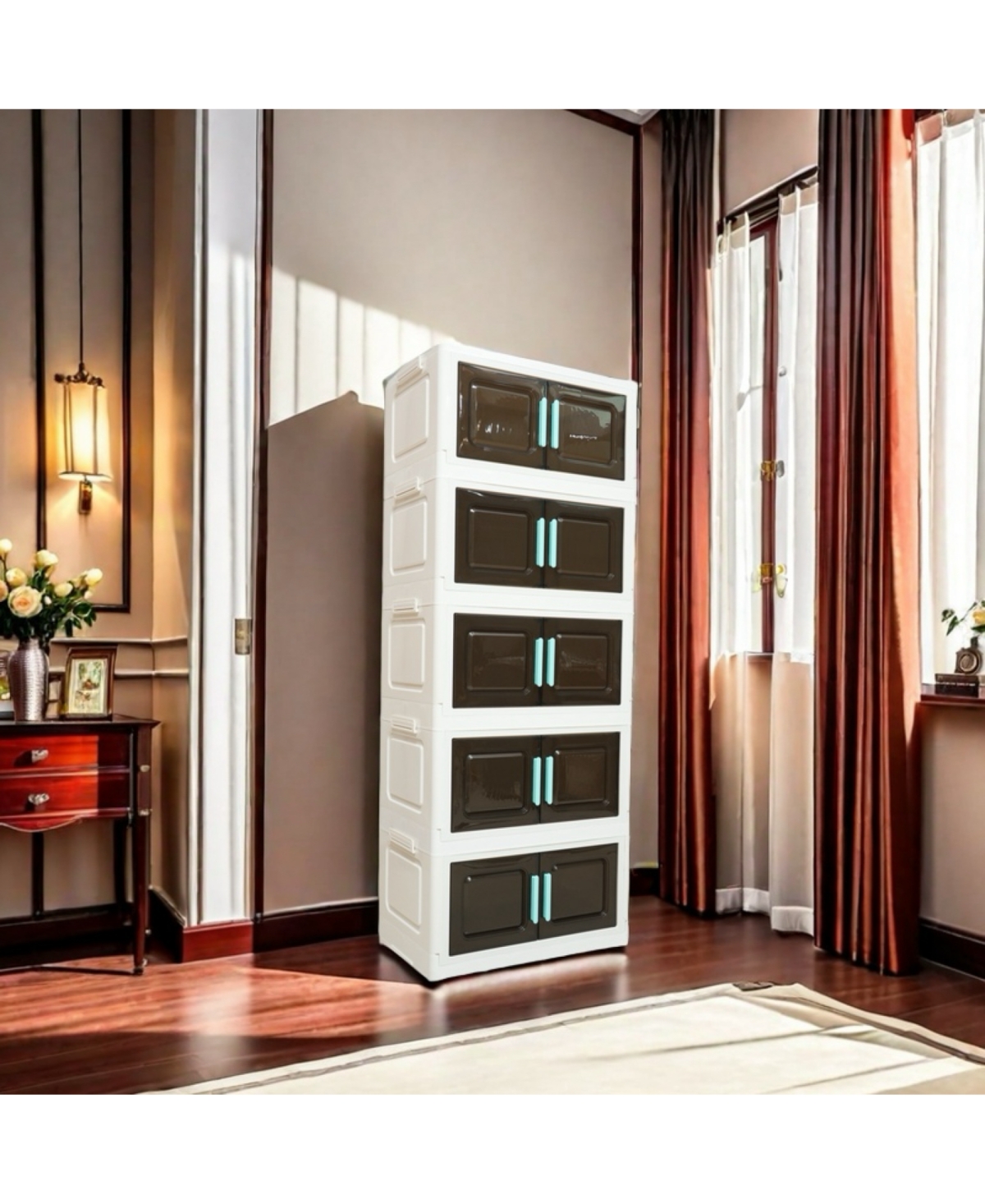 Click here for Streamdale Furniture 5-Tier Storage Bins with Whee... prices