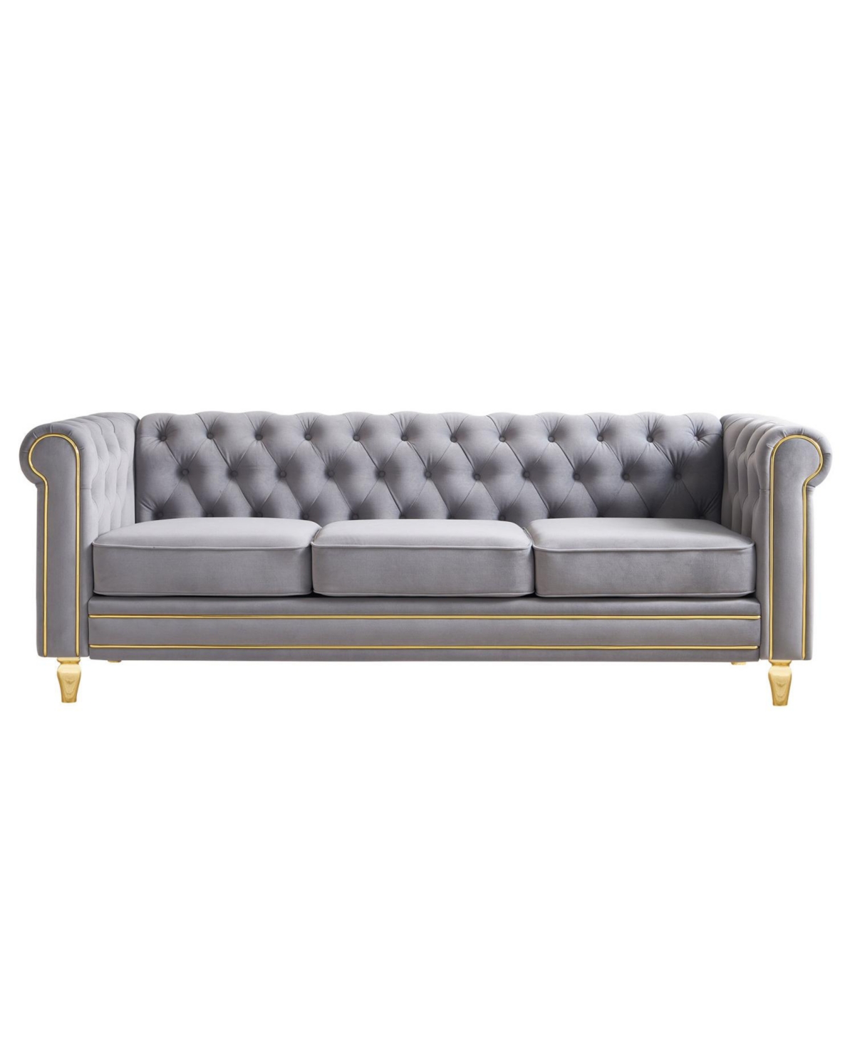 Click here for Streamdale Furniture Chesterfield Velvet Sofa 84.6... prices