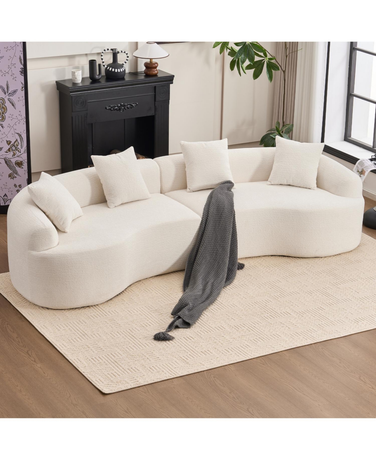 Click here for Streamdale Furniture Curved Modular Sectional Sofa... prices