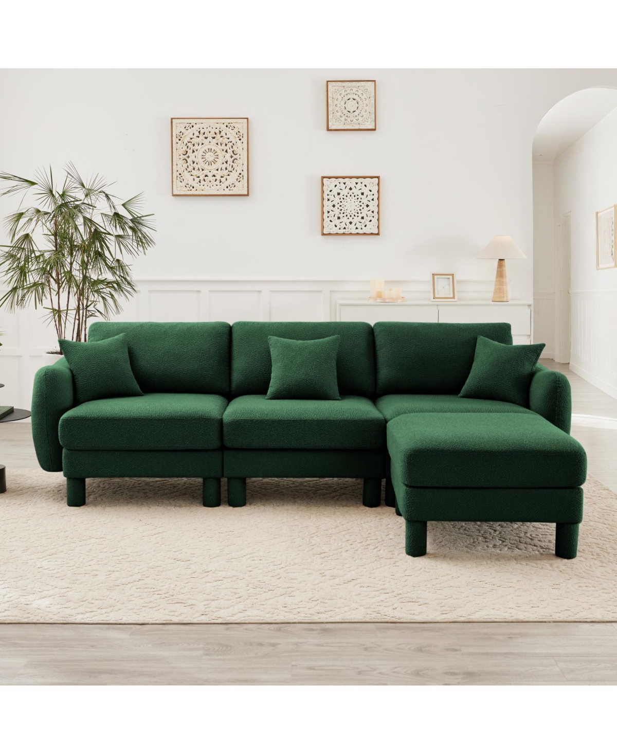 Click here for Streamdale Boucle Convertible Sectional Sofa with... prices