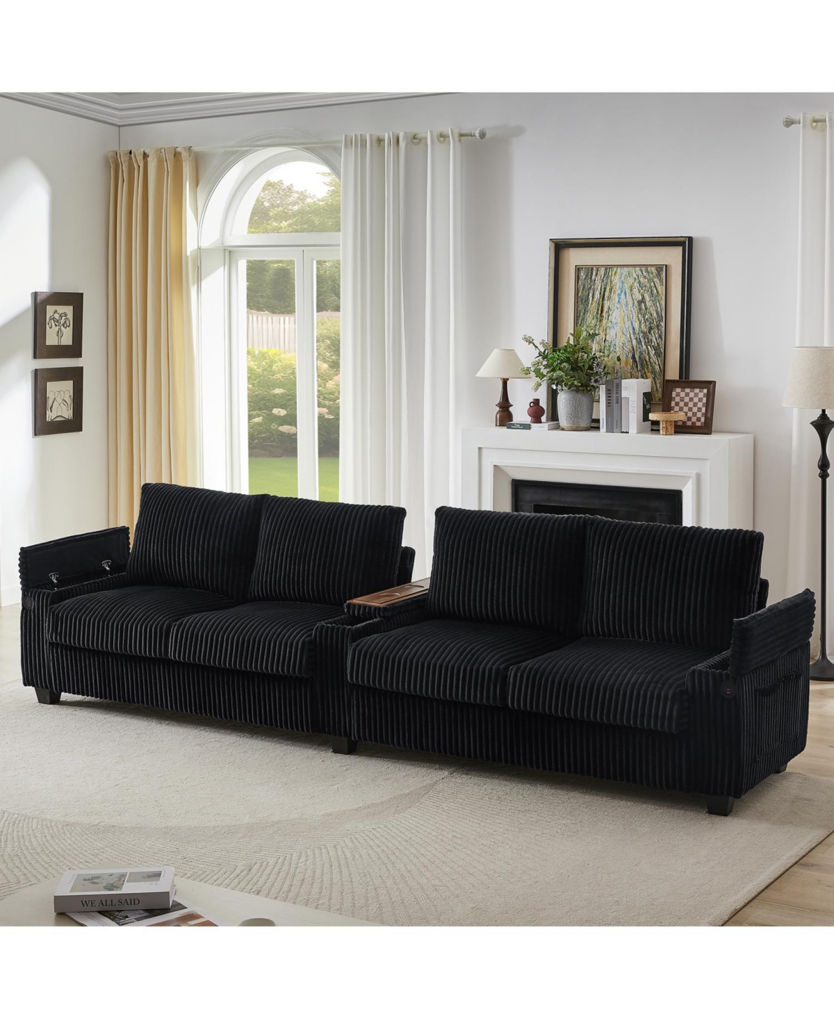Click here for Streamdale Furniture Corduroy Sofa Couch 133"... prices