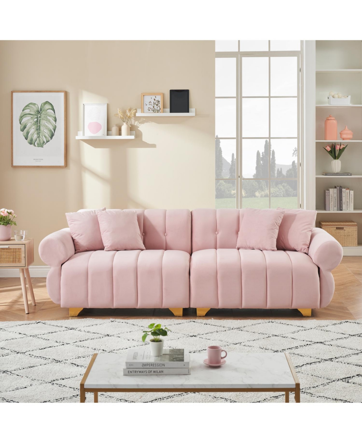 Click here for Streamdale Furniture 89" Flannelette Metal Fe... prices