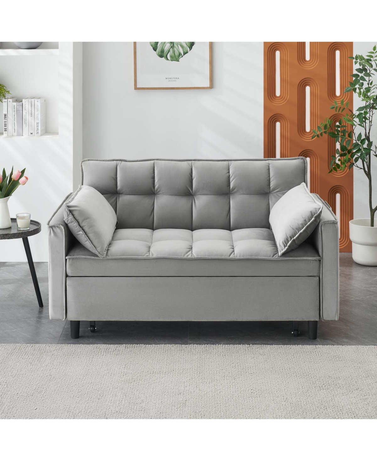 Click here for Streamdale Furniture Velvet Loveseat Futon Sofa Be... prices