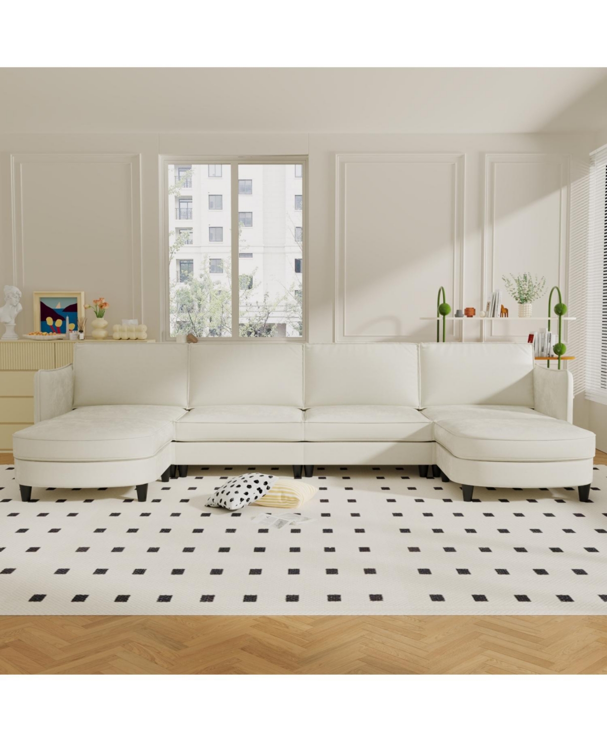 Click here for Streamdale 141.5" U-Shaped Sofa Couch with Ot... prices