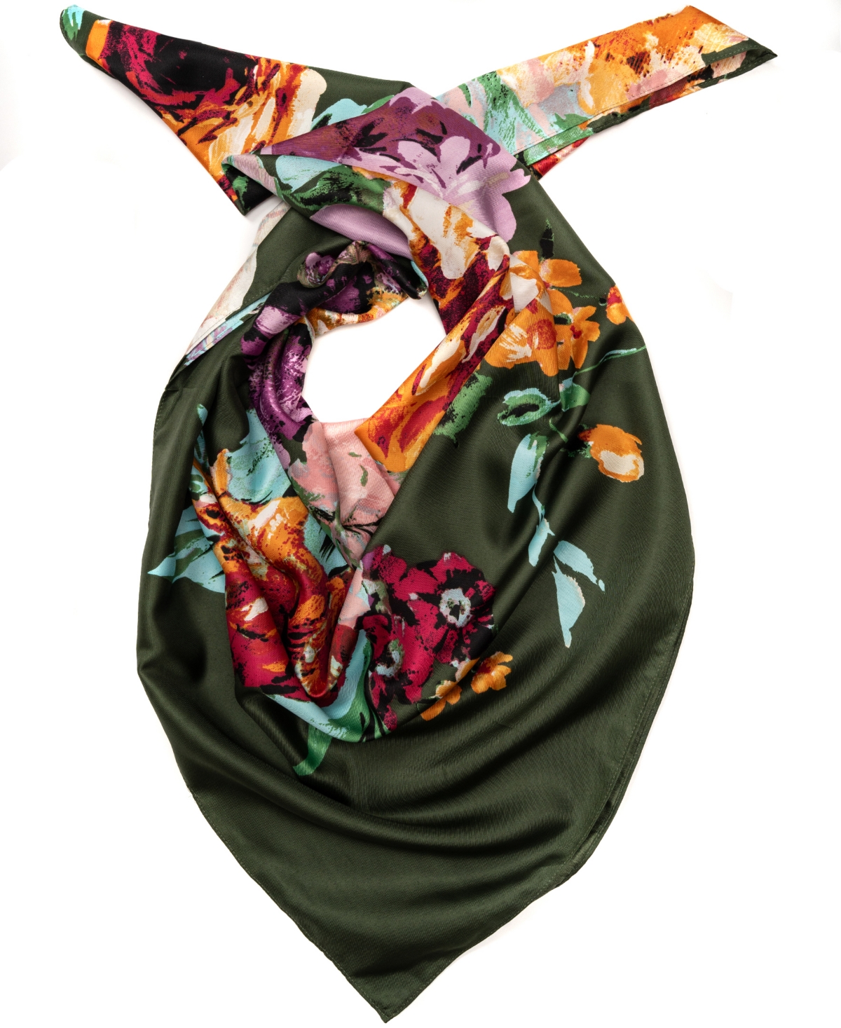 Click here for Vince Camuto Moody Botanical Floral Square Scarf -... prices