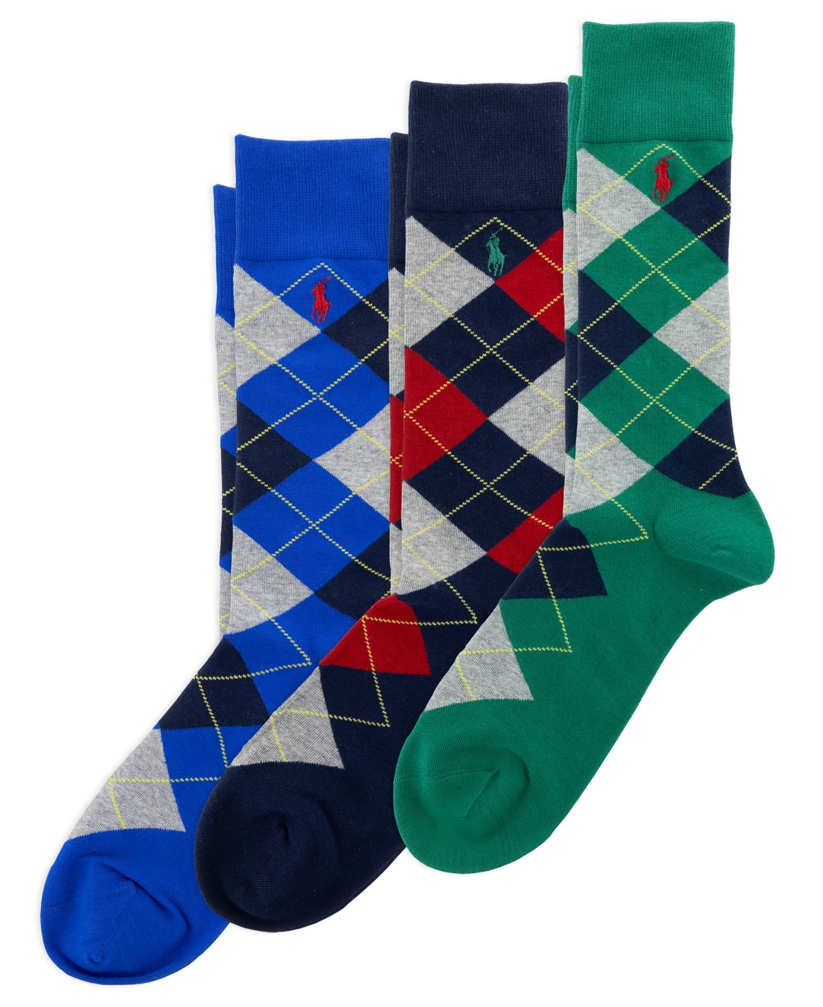 Click here for Polo Ralph Lauren Mens 3-Pack Argyle Dress Socks -... prices