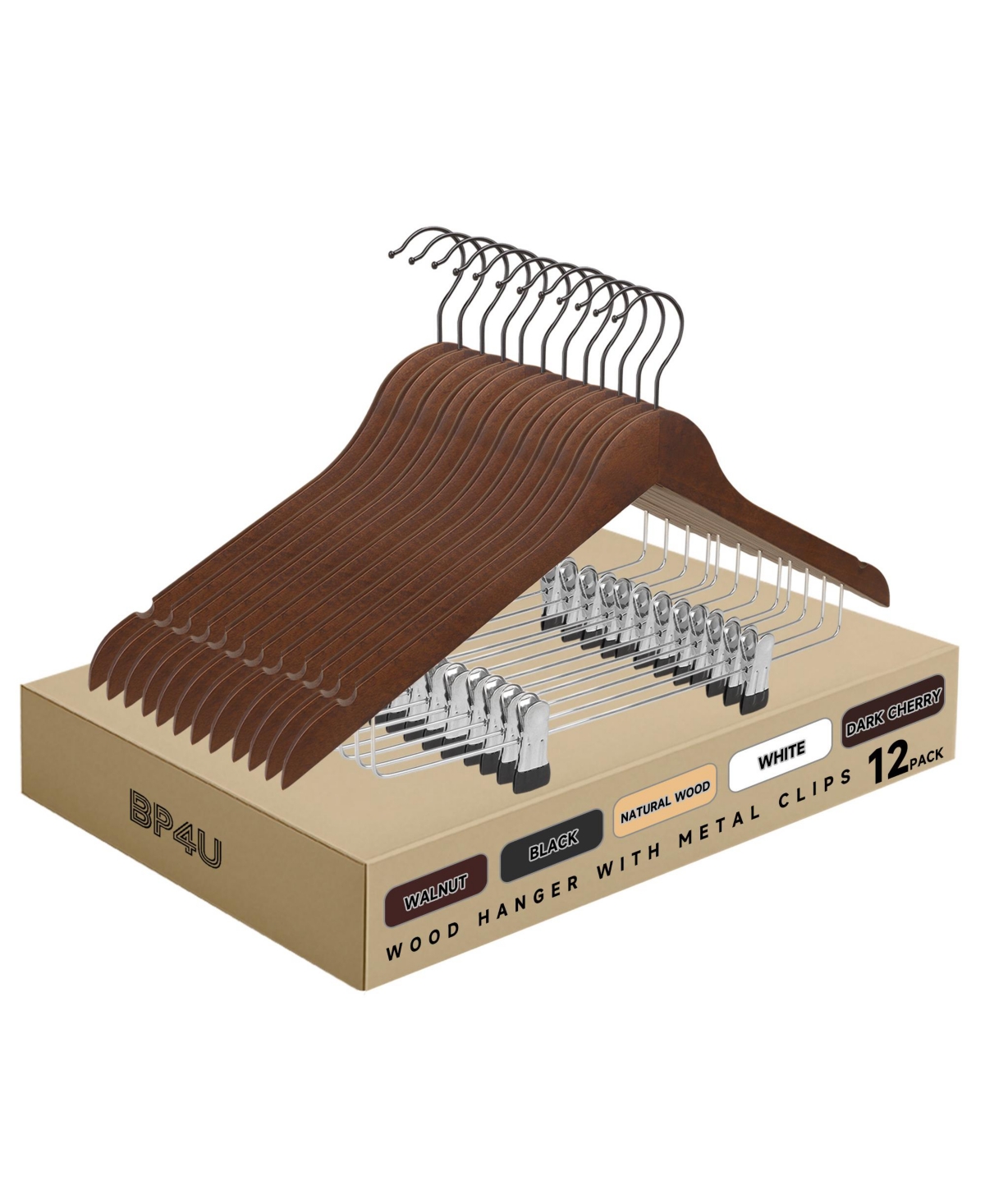 Click here for BP4U Premium Wooden Clothes Hangers with Swivel Ho... prices