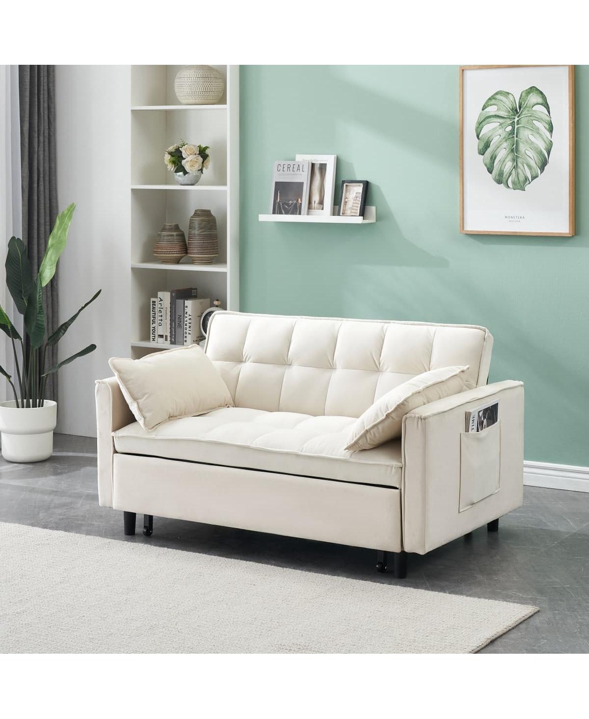 Click here for Maison Boucle 55 Inch Pull Out Sleeper Loveseat So... prices