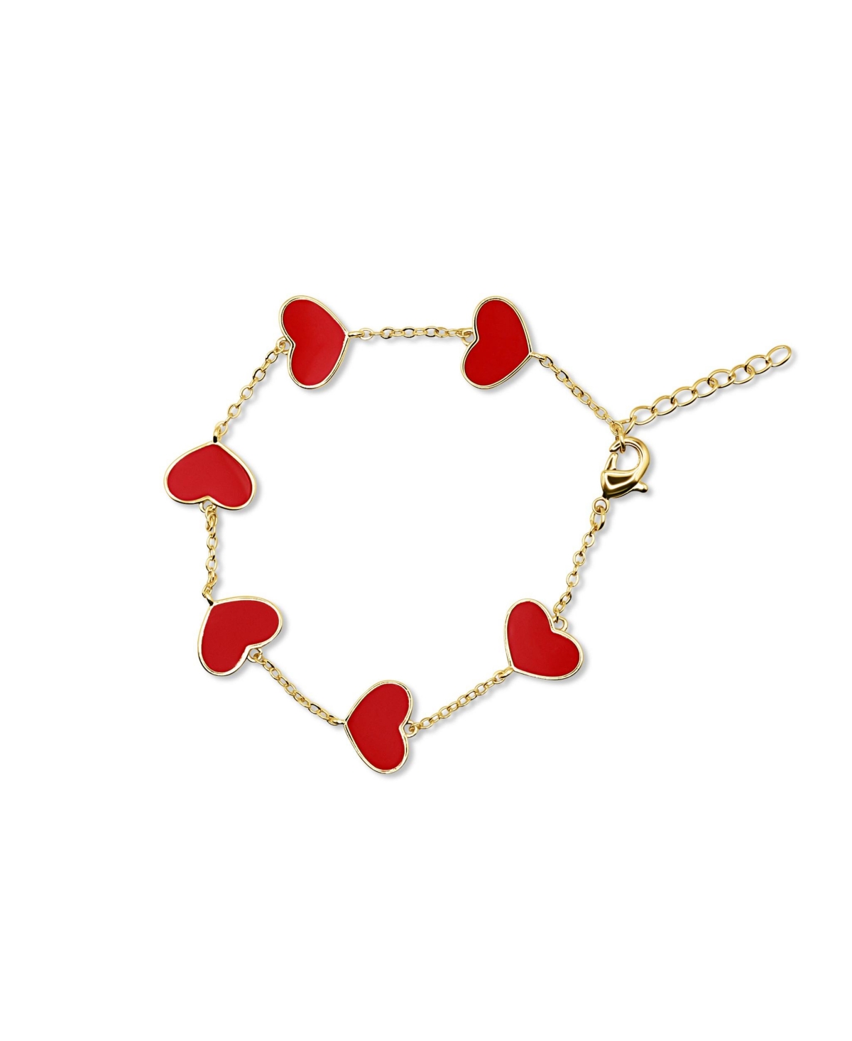 Click here for Bowood Lane 18k Gold Vermeil and Red Heart Bracele... prices