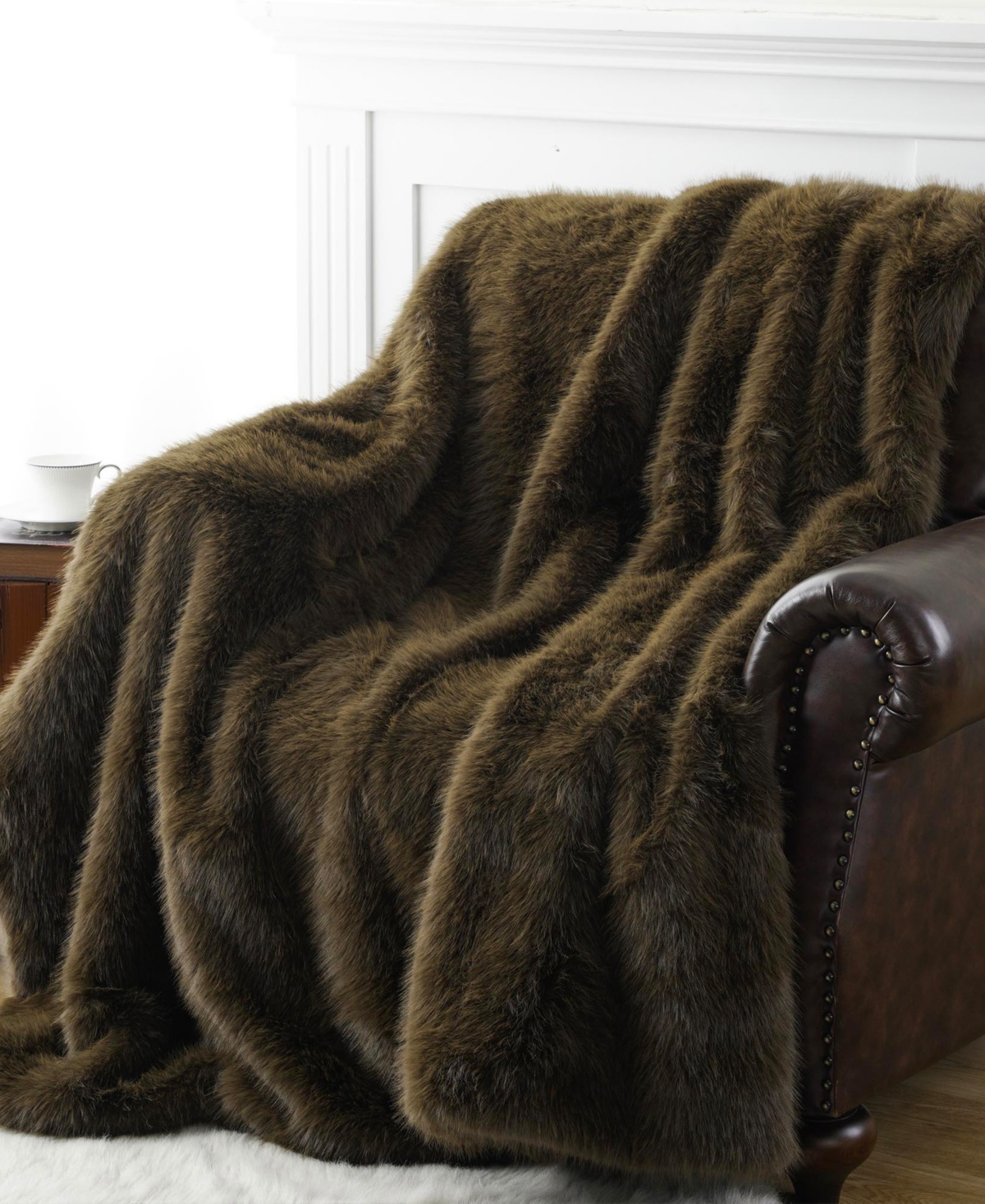 Click here for Battilo Lifestyle Faux Fur Throw  50 x 60 - Olive prices