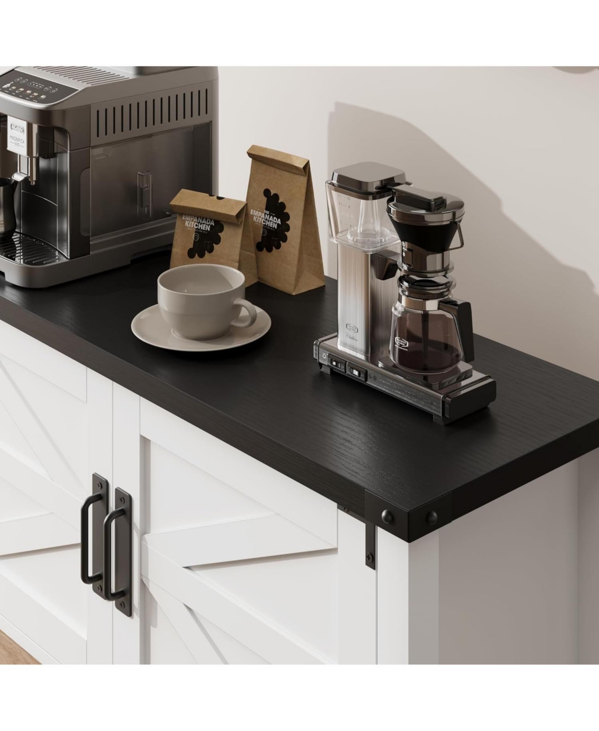 Click here for gaomon Farmhouse Console Table with Cabinets and D... prices