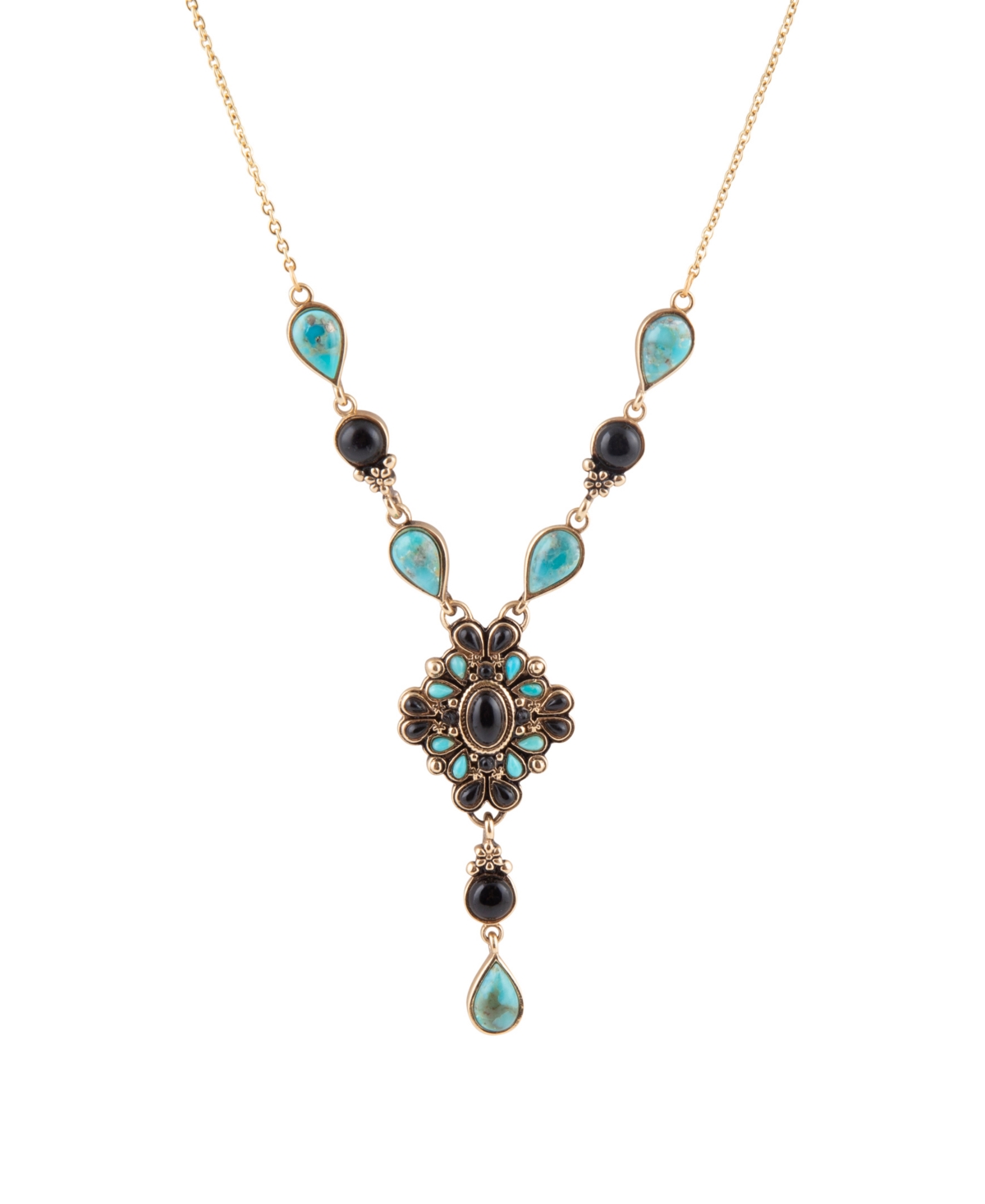 Click here for Barse Barcelona Black Onyx and Blue Turquoise Gold... prices