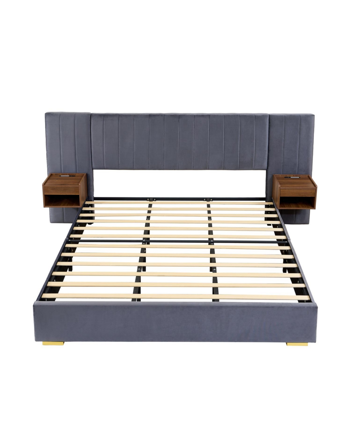 Click here for Streamdale Furniture Upholstered Bed Frame of Velv... prices