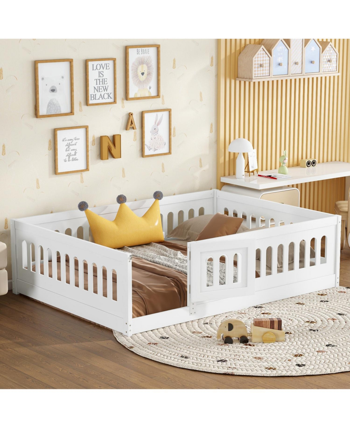 Click here for Streamdale Furniture Full Size Floor Bed with Safe... prices