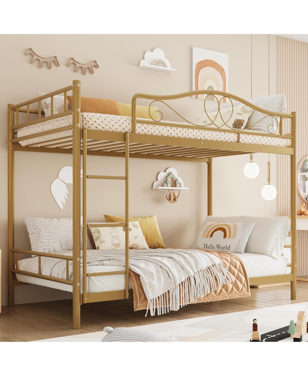 Click here for gaomon Twin Over Twin Metal Bunk Bed with Ladder a... prices