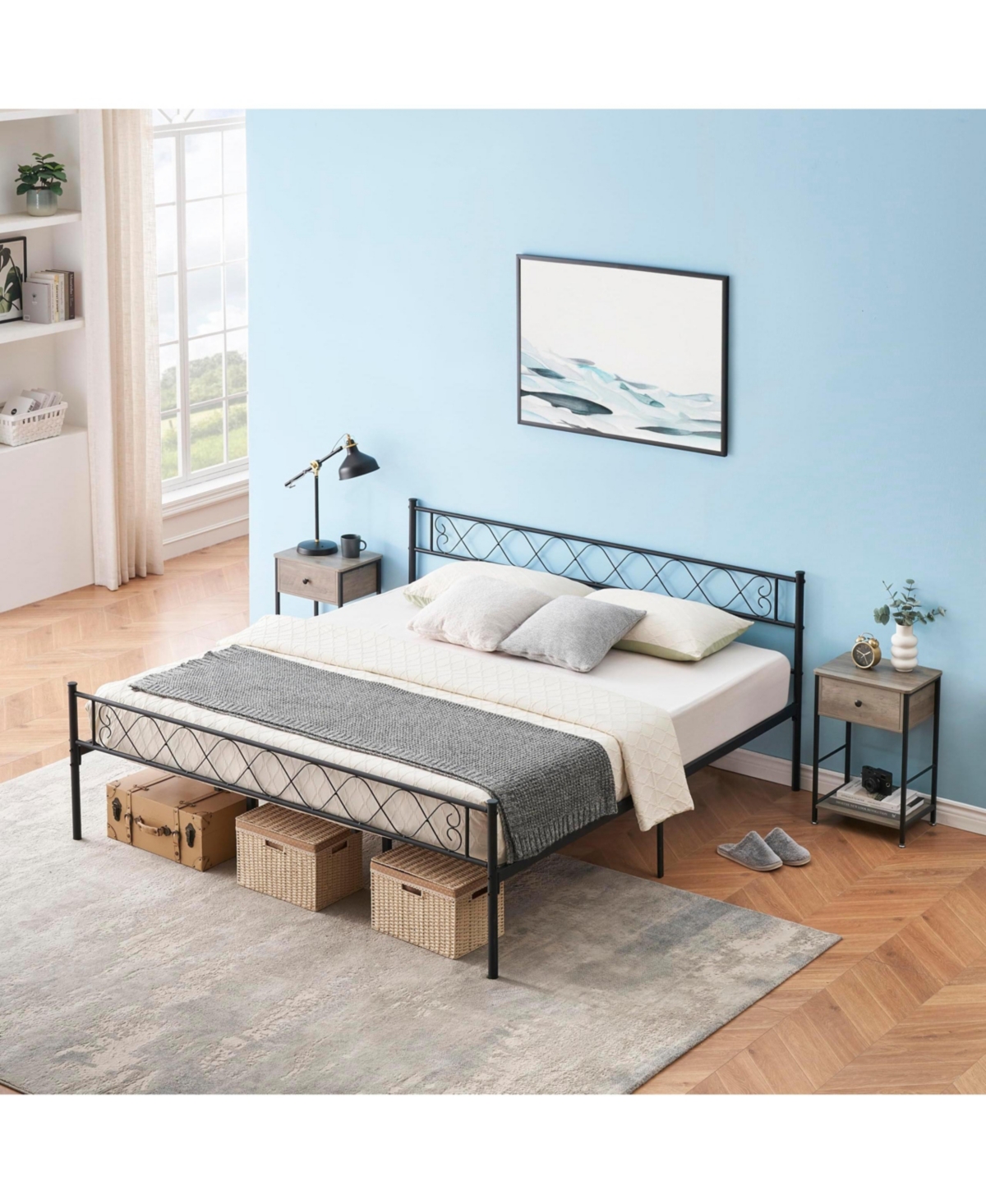 Click here for gaomon Modern Bed Frame  Metal Platform Bed with H... prices