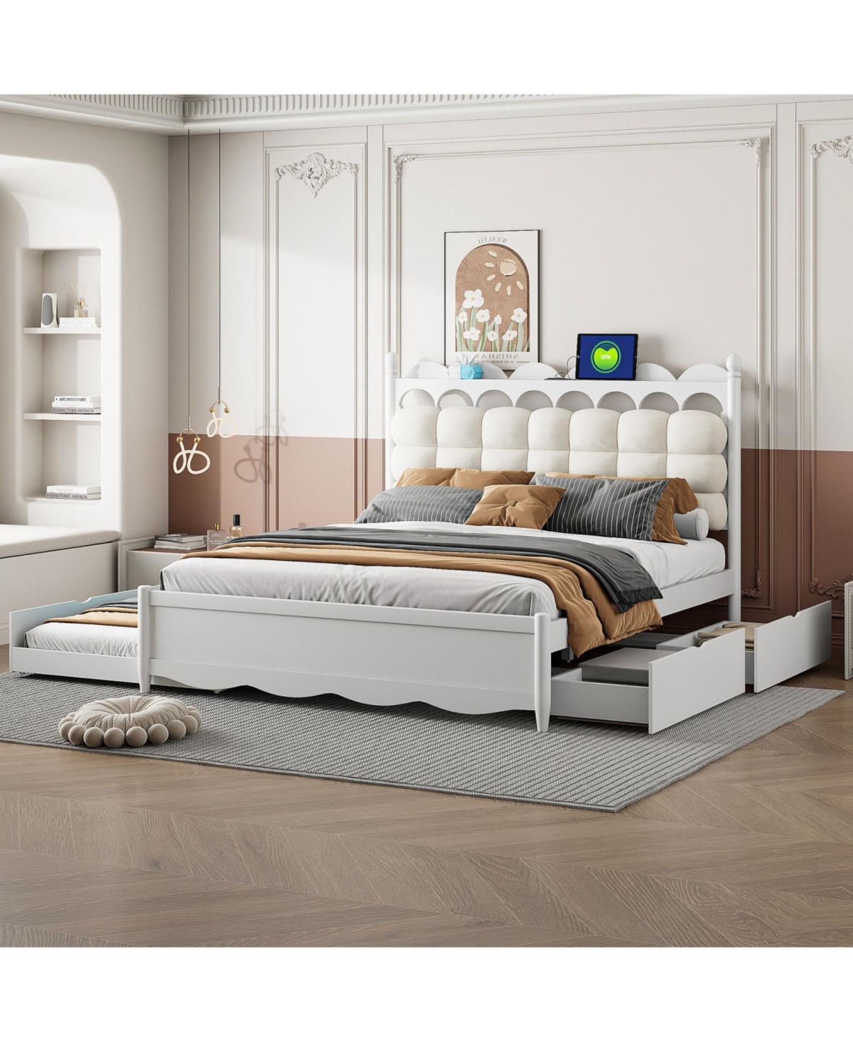 Click here for Streamdale Furniture Queen Size Wooden Storage Pla... prices