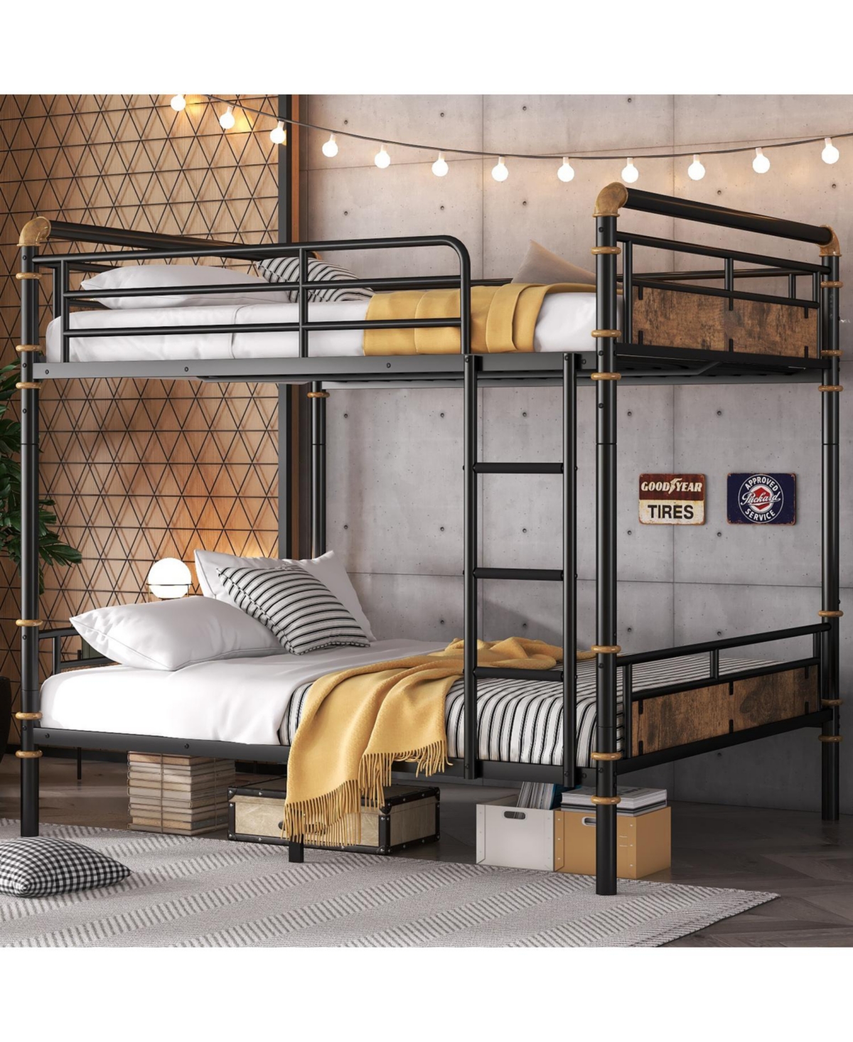 Click here for Streamdale Furniture Full over Full Metal Bunk Bed... prices
