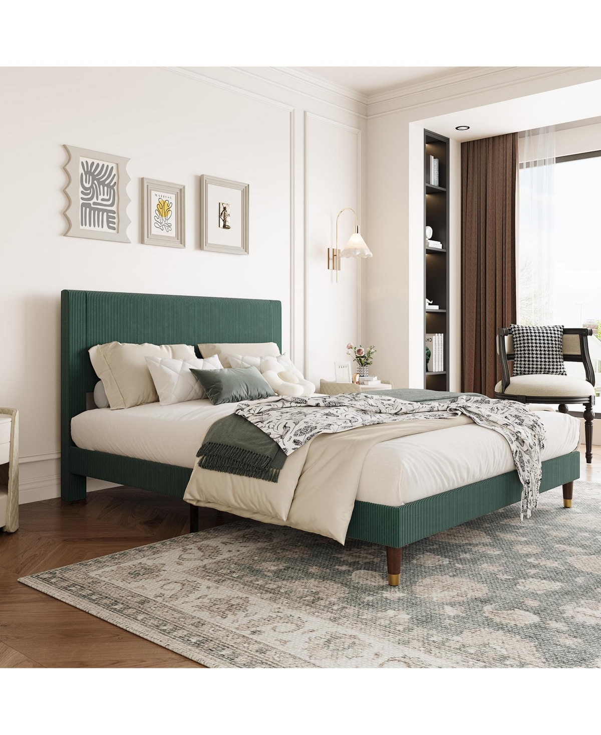 Click here for gaomon Queen Bed Frame Upholstered Platform Bed wi... prices