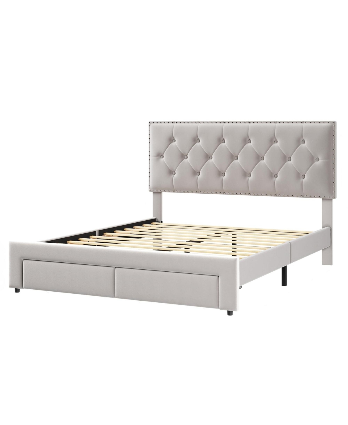 Click here for Queen Size Bed Frame with 2 Storage Drawers  Vinta... prices