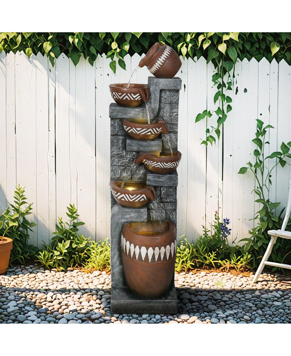 Click here for SunJet 56.6"H Outdoor Indoor Water Fountain -... prices