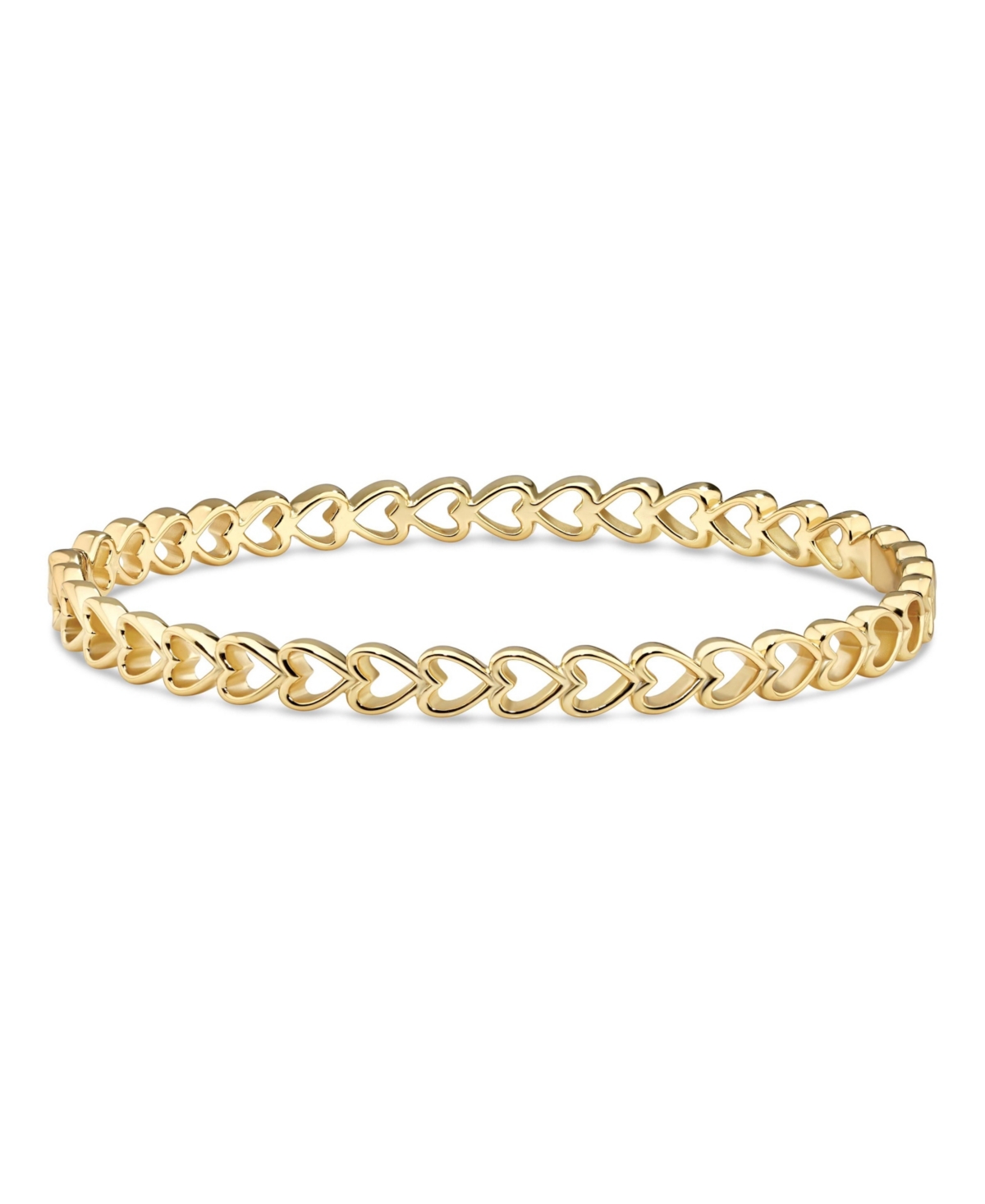 Click here for Devata Open Heart Bangle Bracelet in Gold Plated S... prices