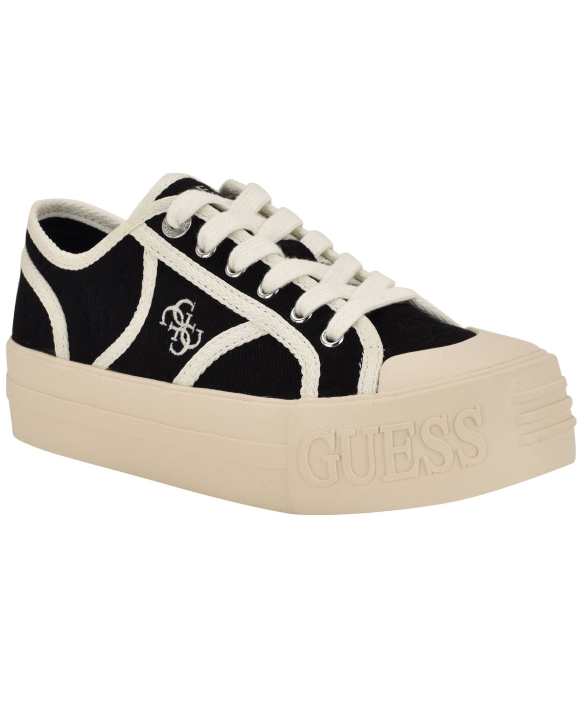 Click here for Guess Womens Issah Branded Platform Lace-Up Sneake... prices