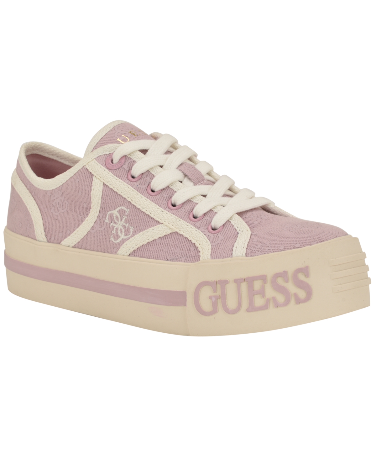 Click here for Guess Womens Issah Branded Platform Lace-Up Sneake... prices