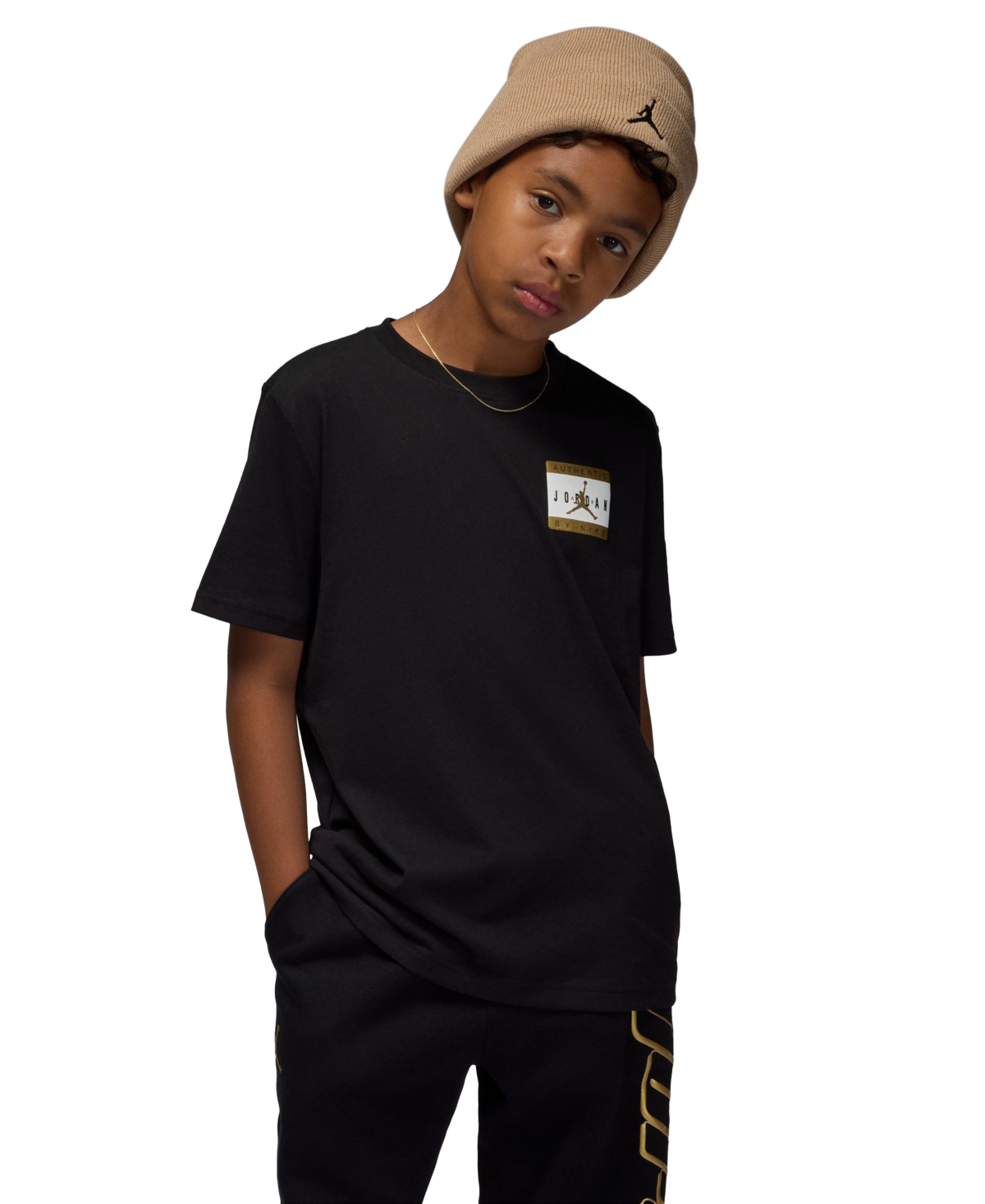 Click here for Jordan Boys 8-20 Label Graphic Print T-Shirt - Bla... prices