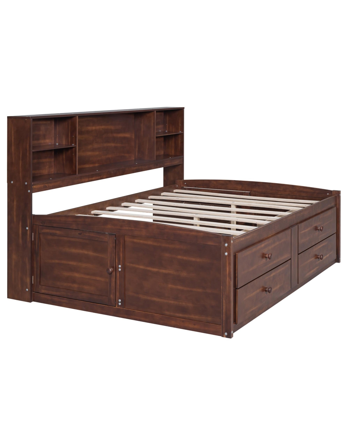 Click here for Boyel Living Full Size Wooden Captain Bed with Bui... prices
