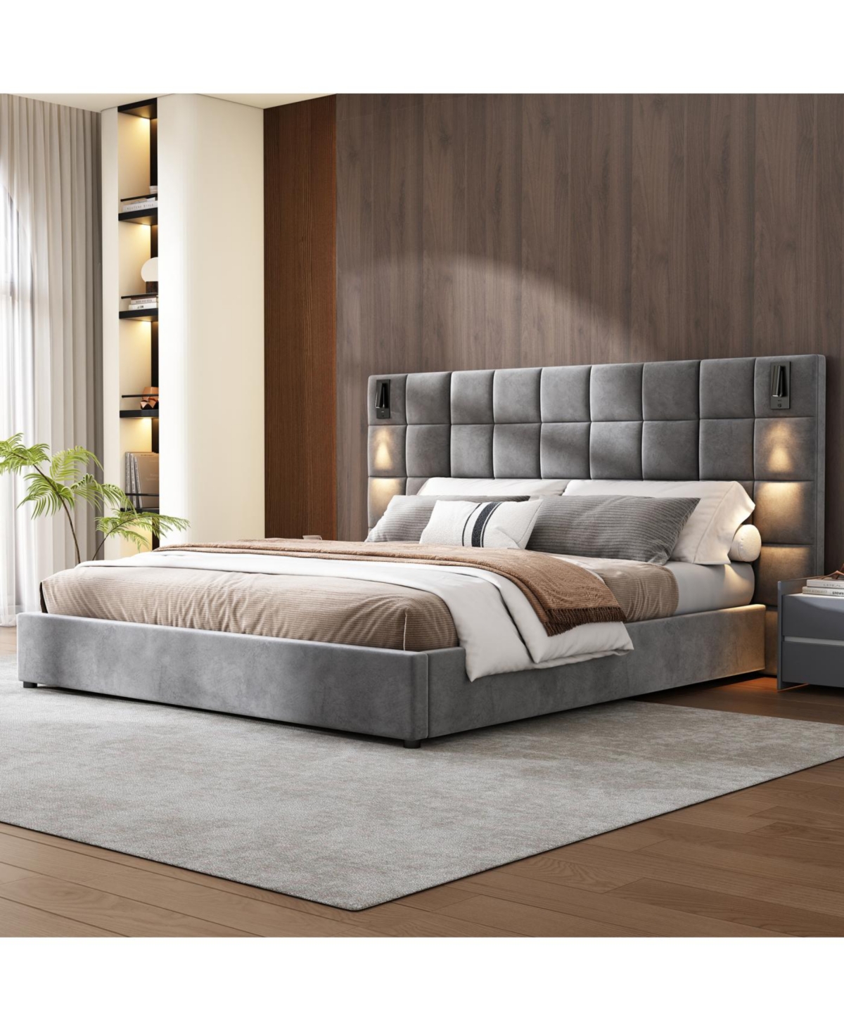 Click here for Streamdale Furniture Streamdale King Size Velvet U... prices