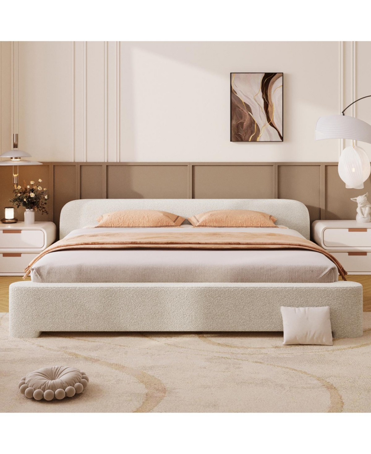 Click here for Streamdale Furniture Cozy Bouce Upholstered Bed -... prices