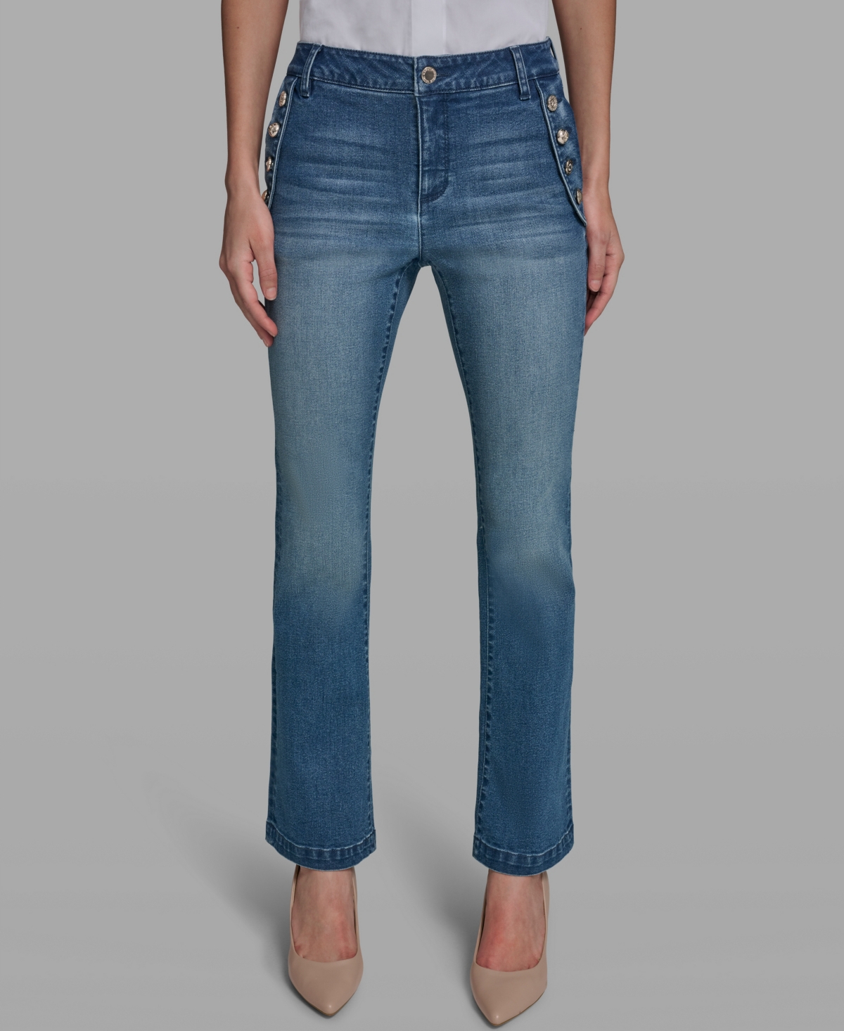 Click here for Karl Lagerfeld Paris Womens Sailor Flare Jeans - S... prices