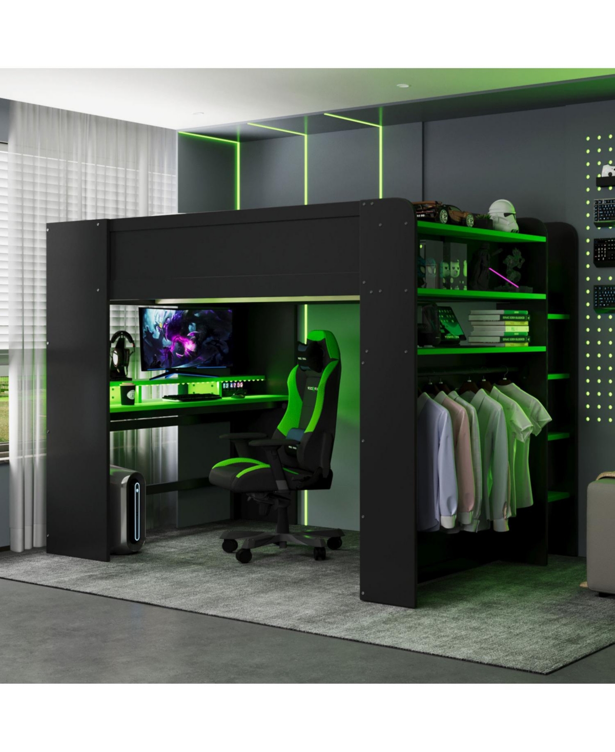 Click here for Streamdale Furniture Blue Full Size Bunk Bed with... prices