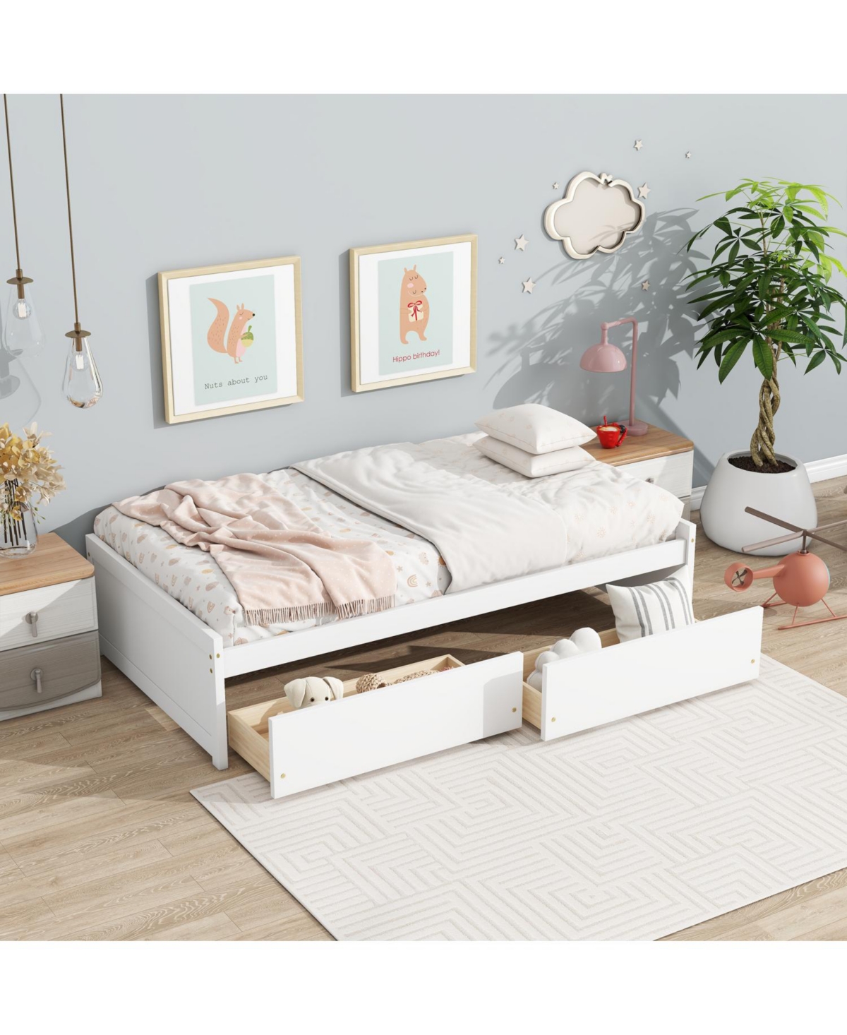 Click here for Streamdale Furniture Twin Size Bed with 2 Drawers... prices