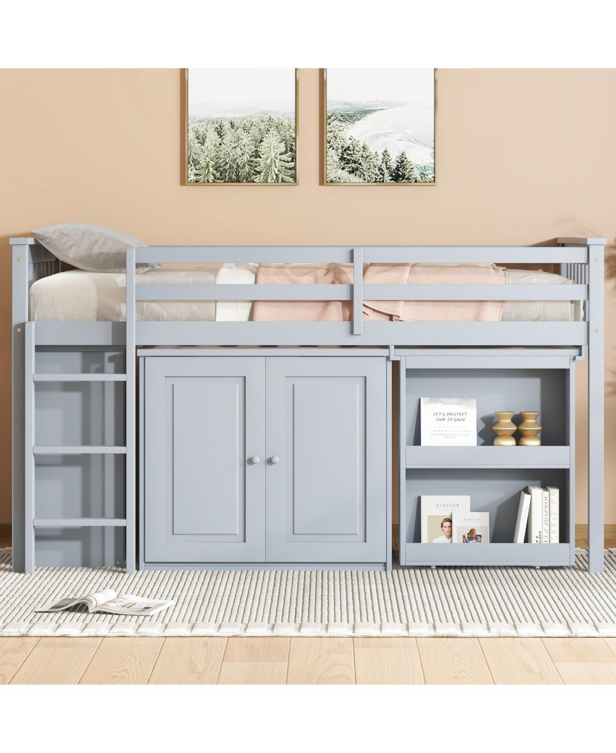 Click here for Streamdale Furniture Twin Loft Bed with Storage  D... prices