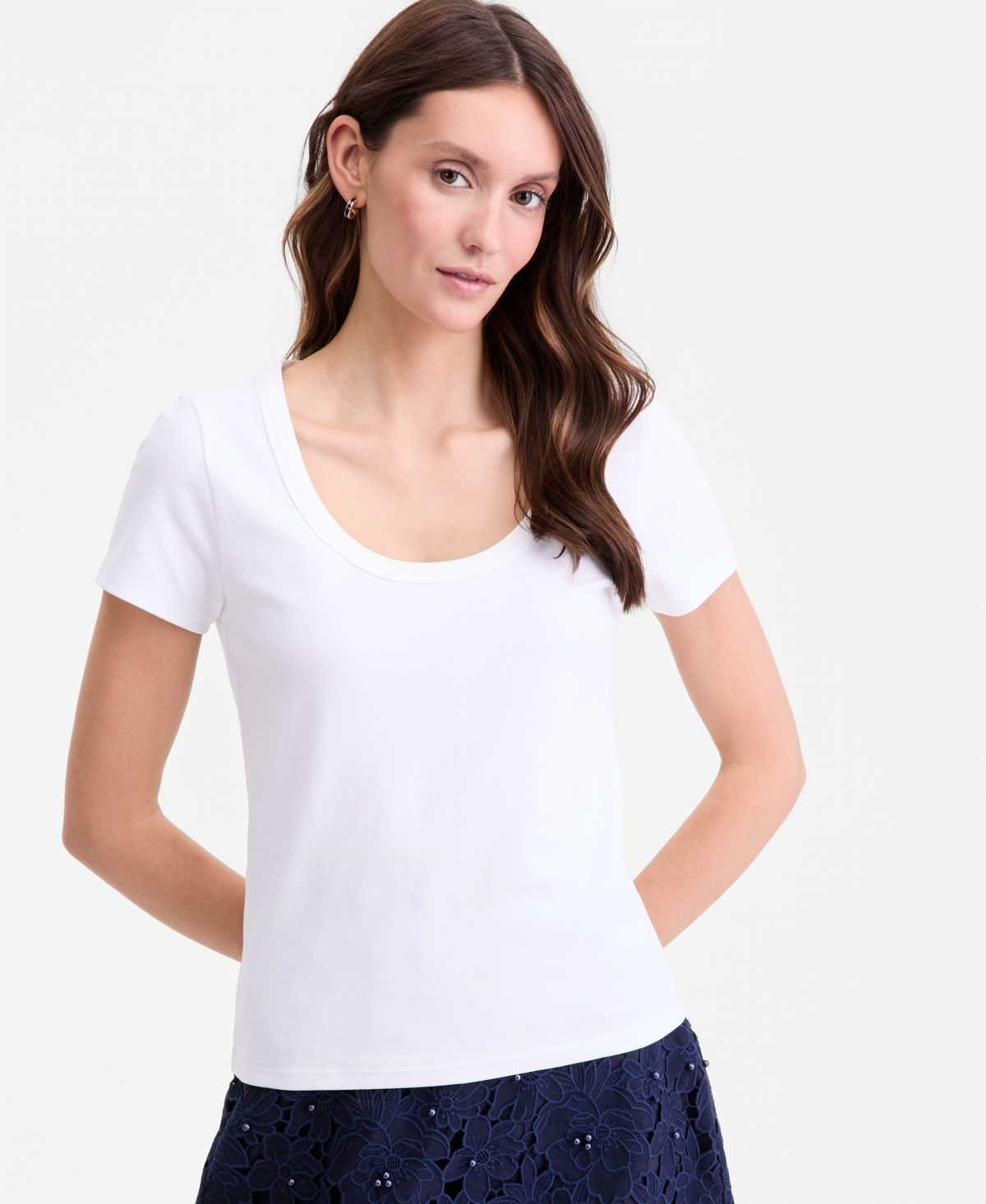 Click here for On 34th Womens Scoop-Neck Layering T-Shirt  Macys... prices