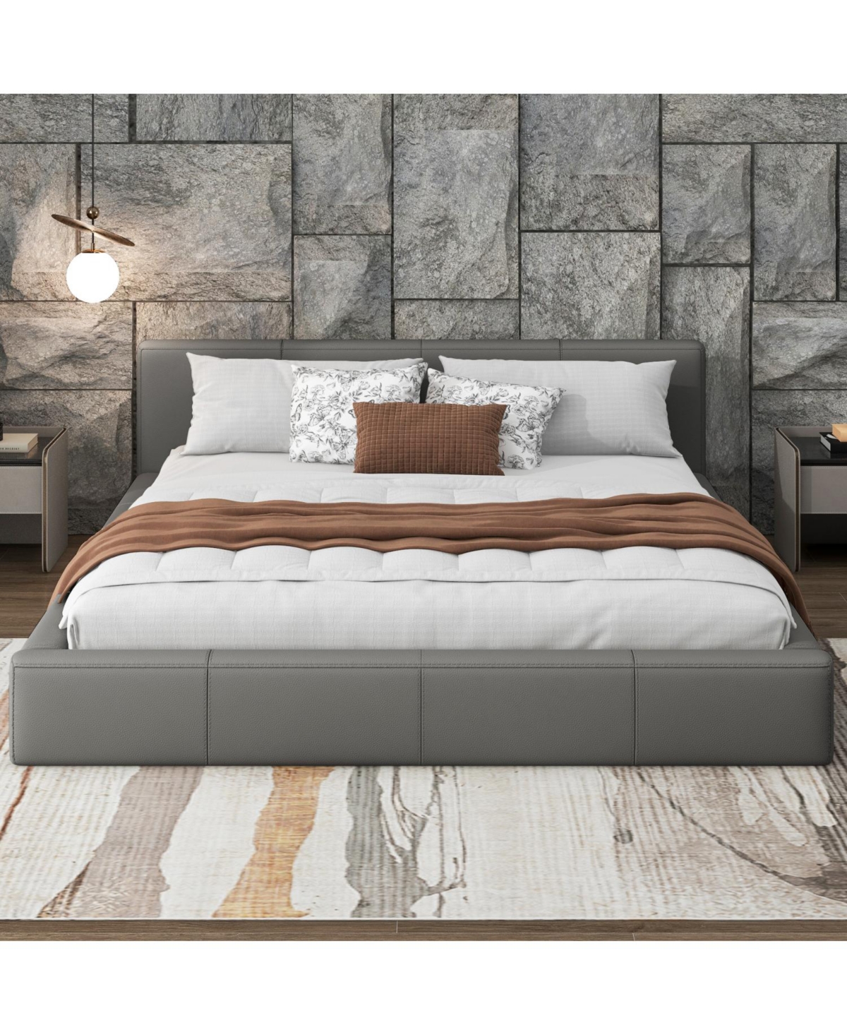 Click here for Streamdale Furniture Queen Size Faux Leather Birch... prices