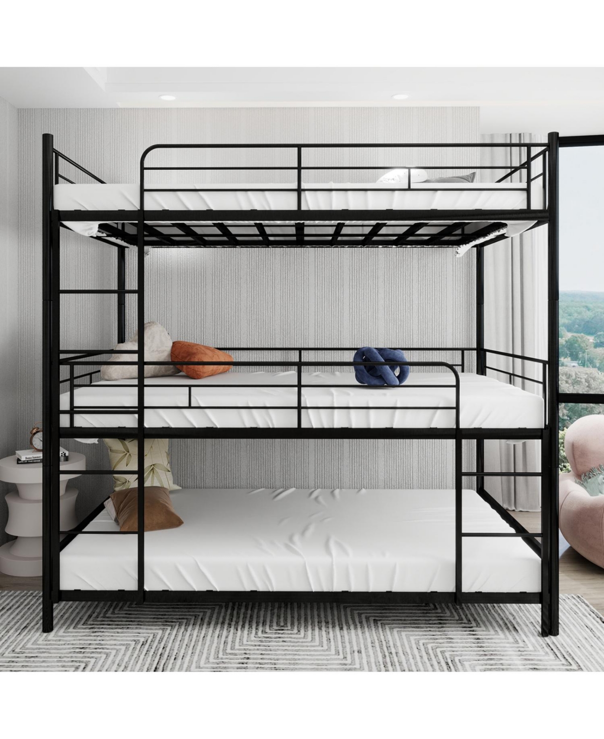 Click here for Streamdale Furniture Triple Frame Bed w/ Ladder &... prices