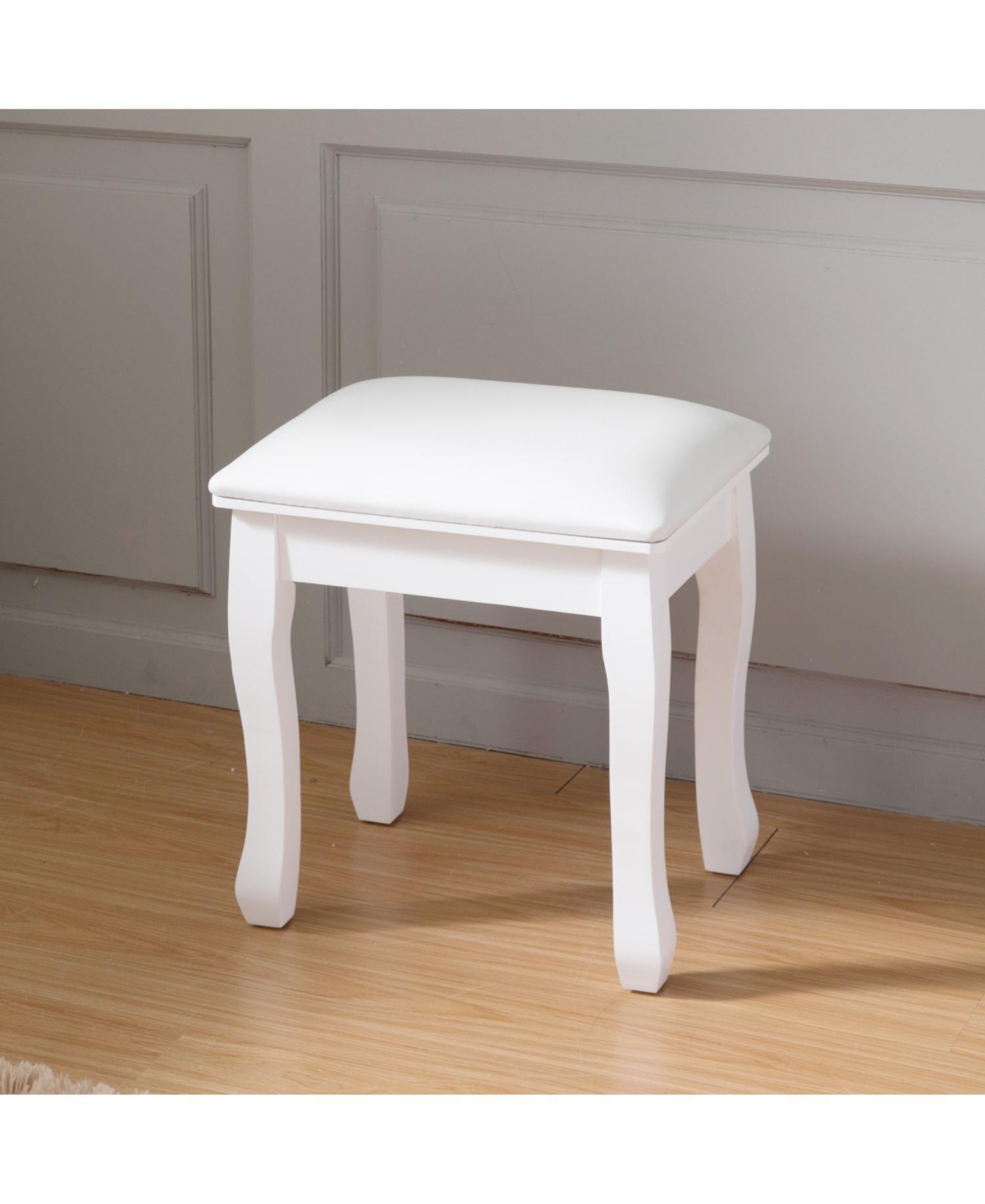 Click here for Streamdale Furniture White Vanity Stool Padded Mak... prices