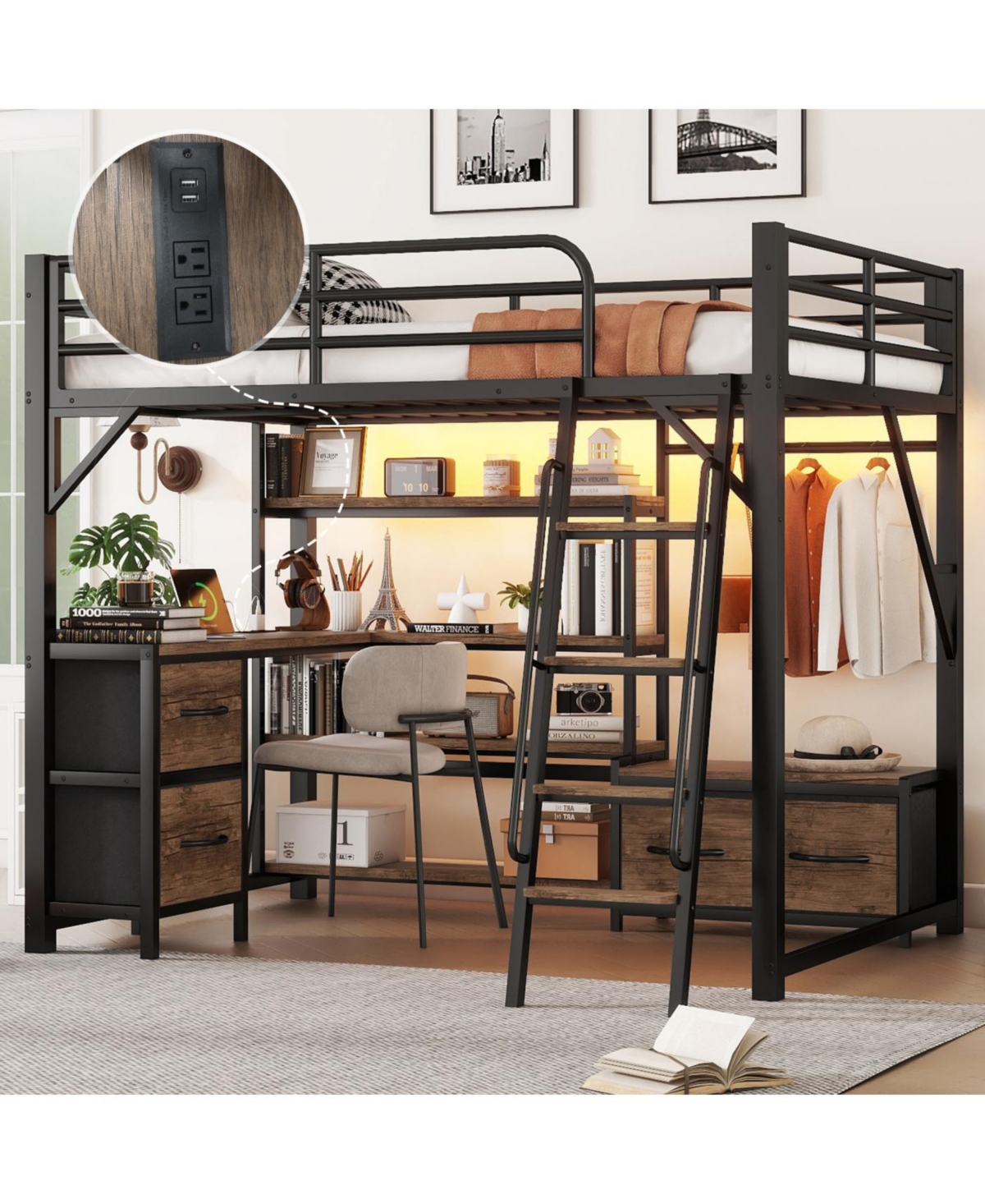 Click here for Streamdale Furniture Streamdale Full Size Loft Bed... prices