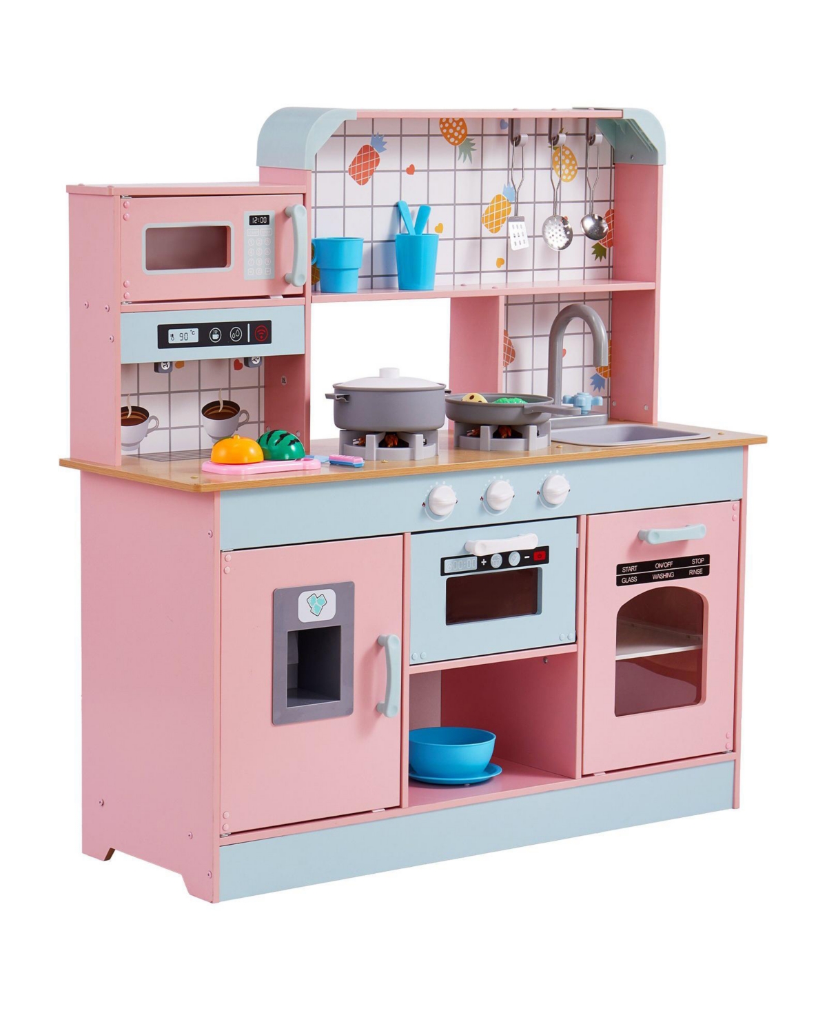 Click here for Sugift Wooden Play Kitchen Set with Electronic Sou... prices