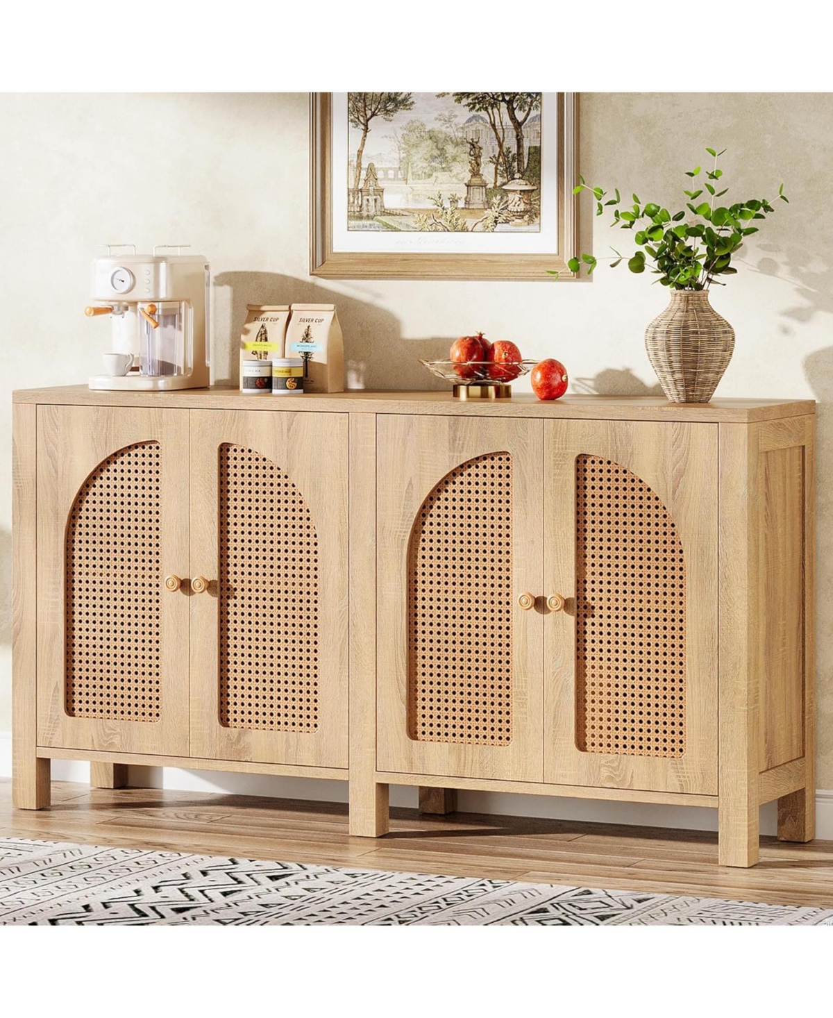 Click here for Tribesigns 59" Rattan Kitchen Storage Buffet... prices