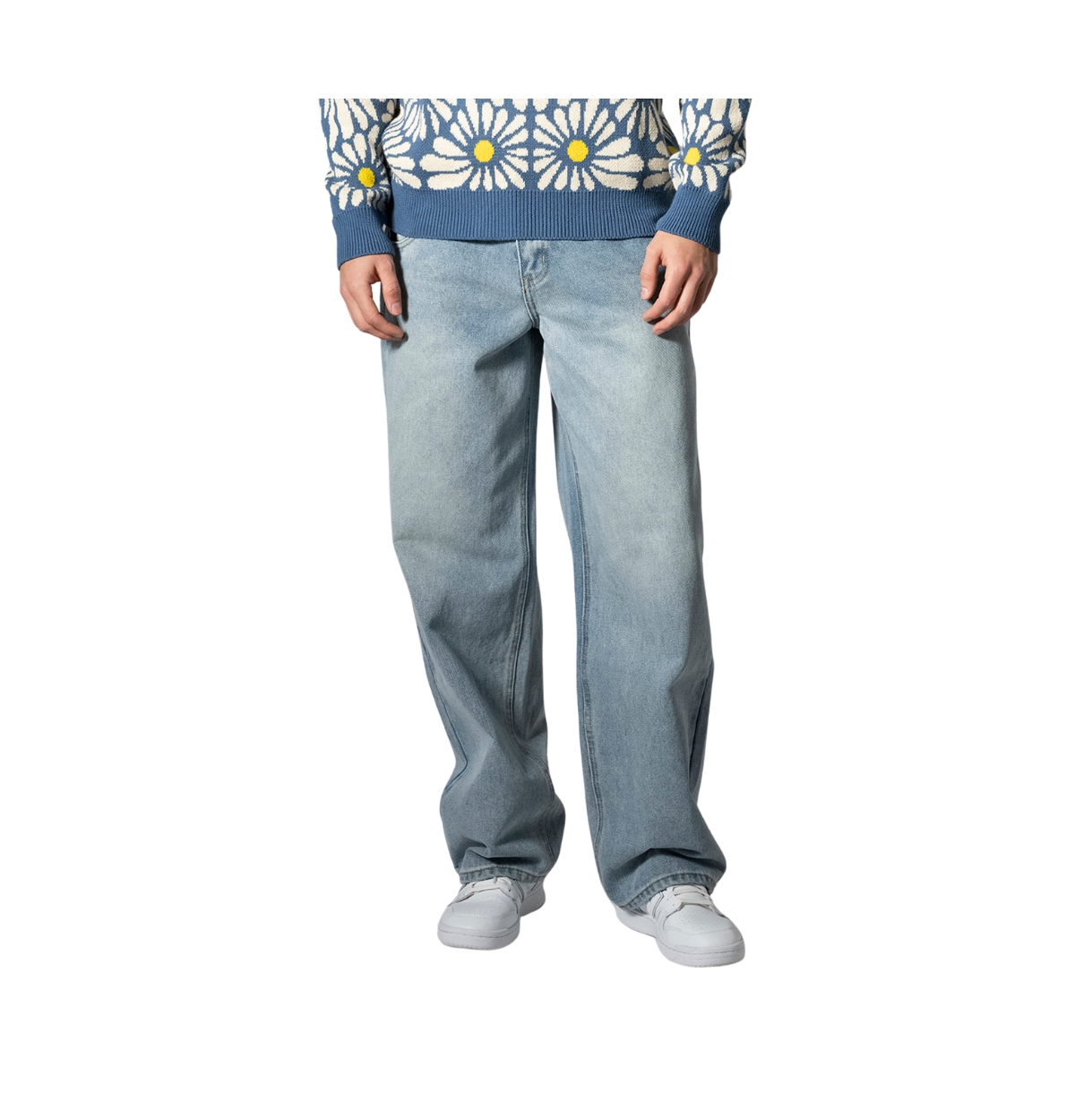 Click here for WeSC Mens Jay Wide Leg Jeans - Authentic light was... prices
