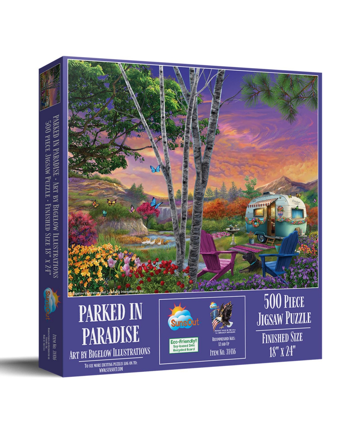 Click here for SunsOut Parked in Paradise 500 piece Jigsaw Puzzle... prices