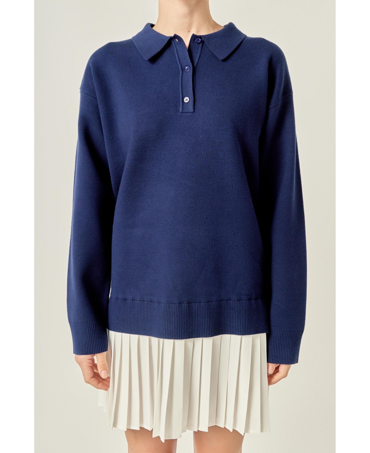 Click here for English Factory Womens Polo Mixed Media Mini Dress... prices