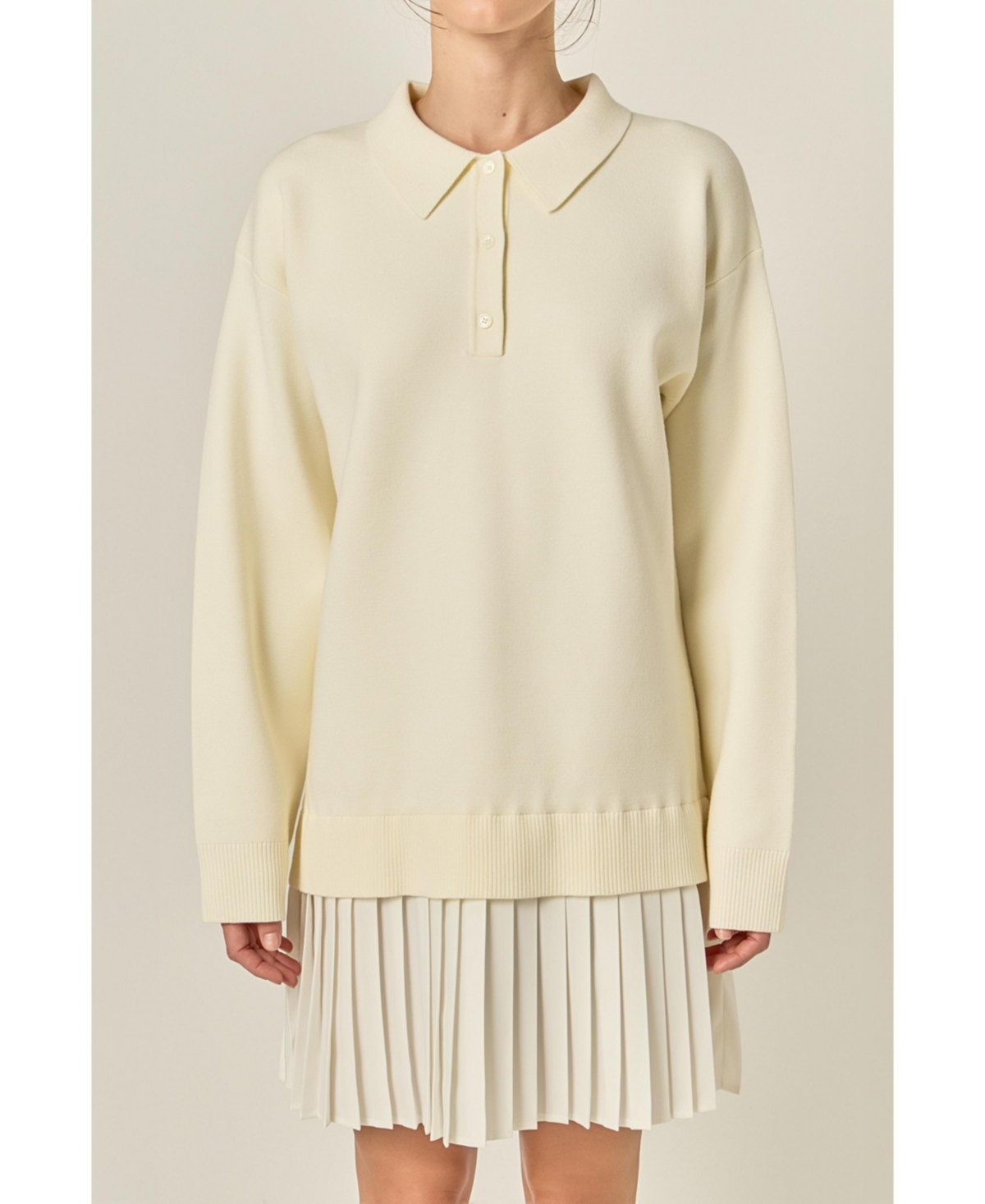 Click here for English Factory Womens Polo Mixed Media Mini Dress... prices